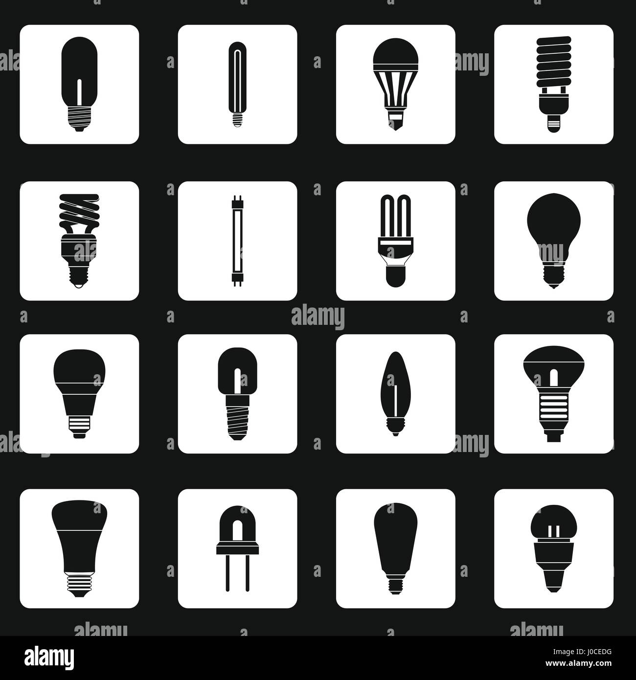 Light bulb icons set, simple style Stock Vector Image & Art - Alamy
