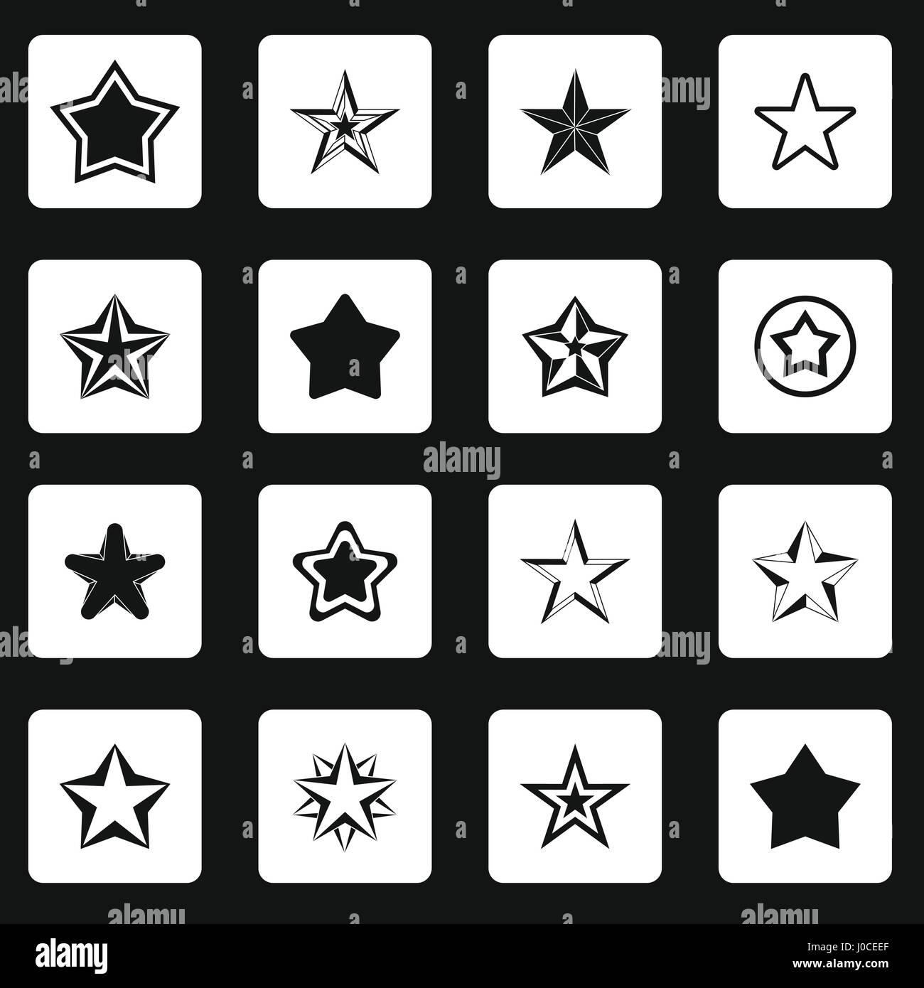 Star icons set, simple style Stock Vector Image & Art - Alamy