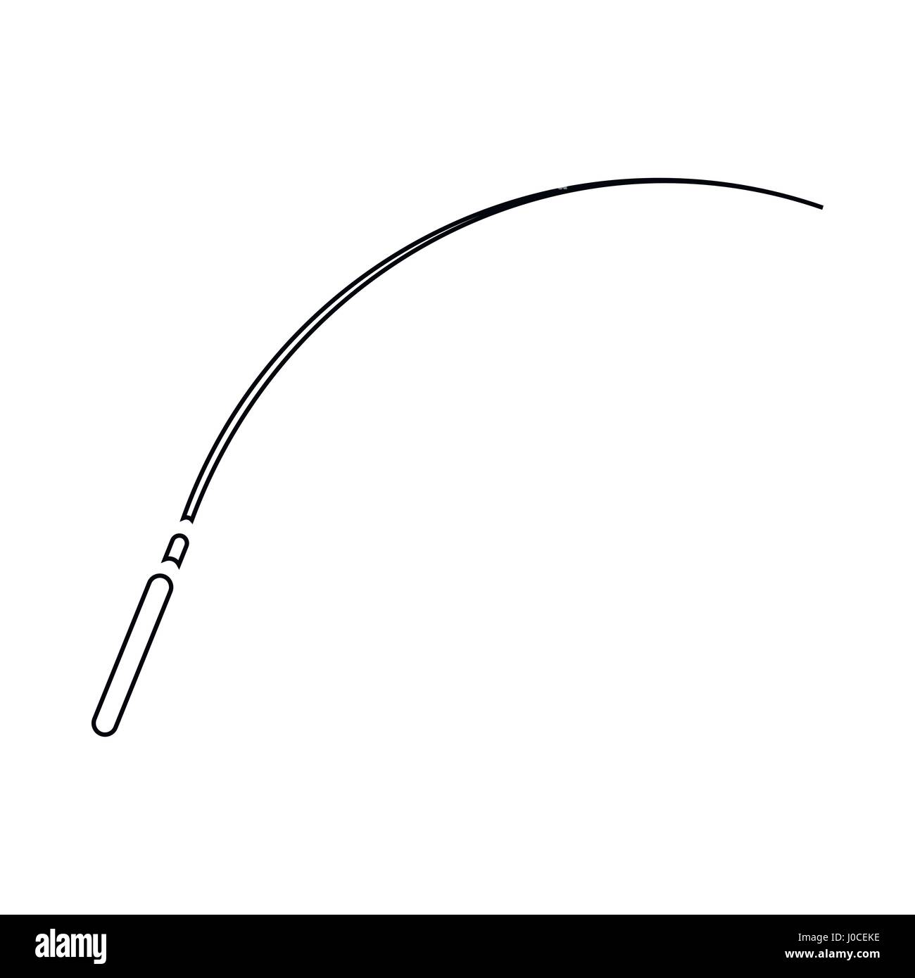 Fishing rod icon, outline style Stock Vector Image & Art - Alamy