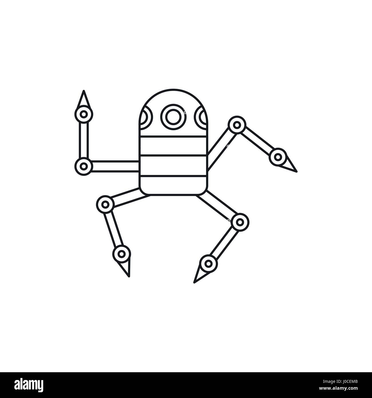 Robot spider icon, outline style Stock Vector Image & Art - Alamy