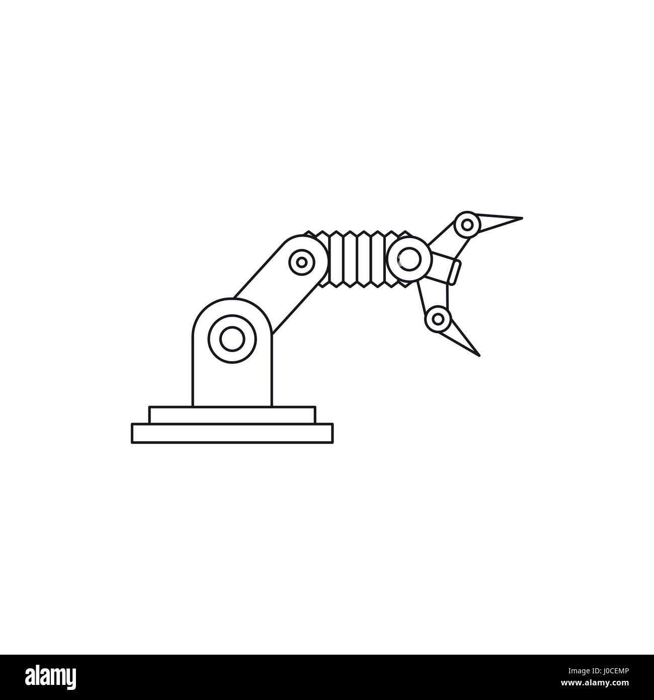Robotic hand manipulator icon, outline style Stock Vector Image & Art - Alamy