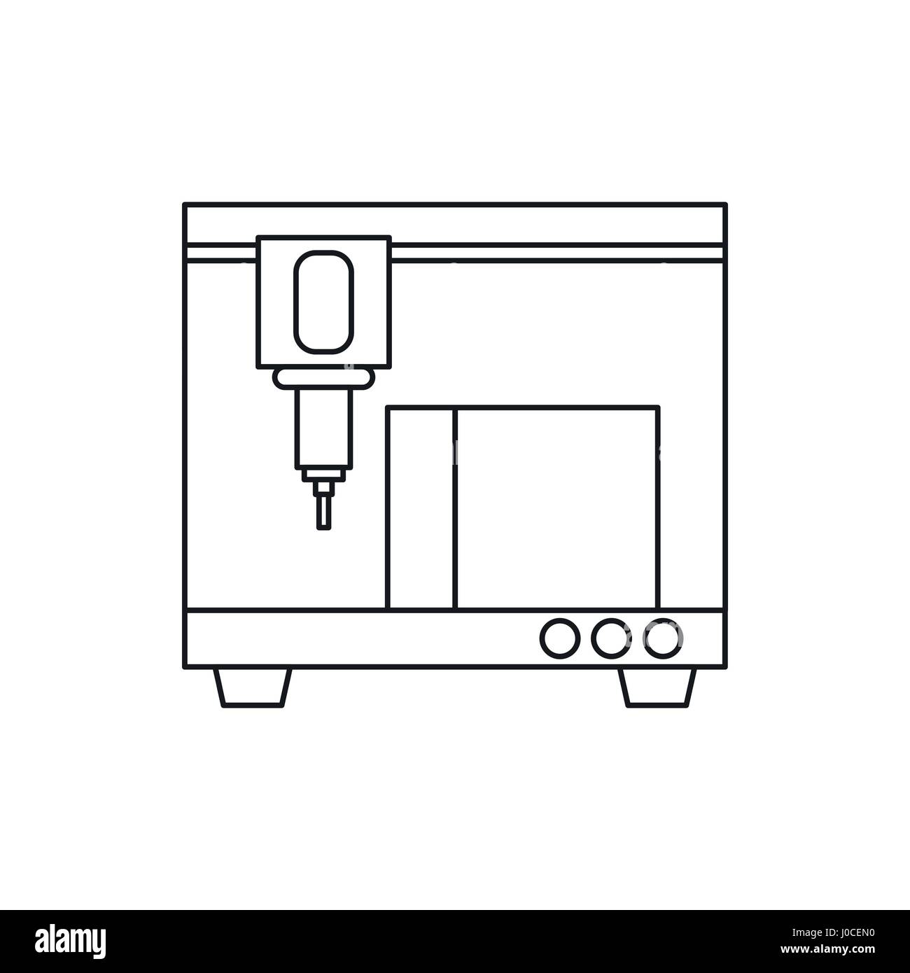 3D printer icon, outline style Stock Vector Image & Art - Alamy