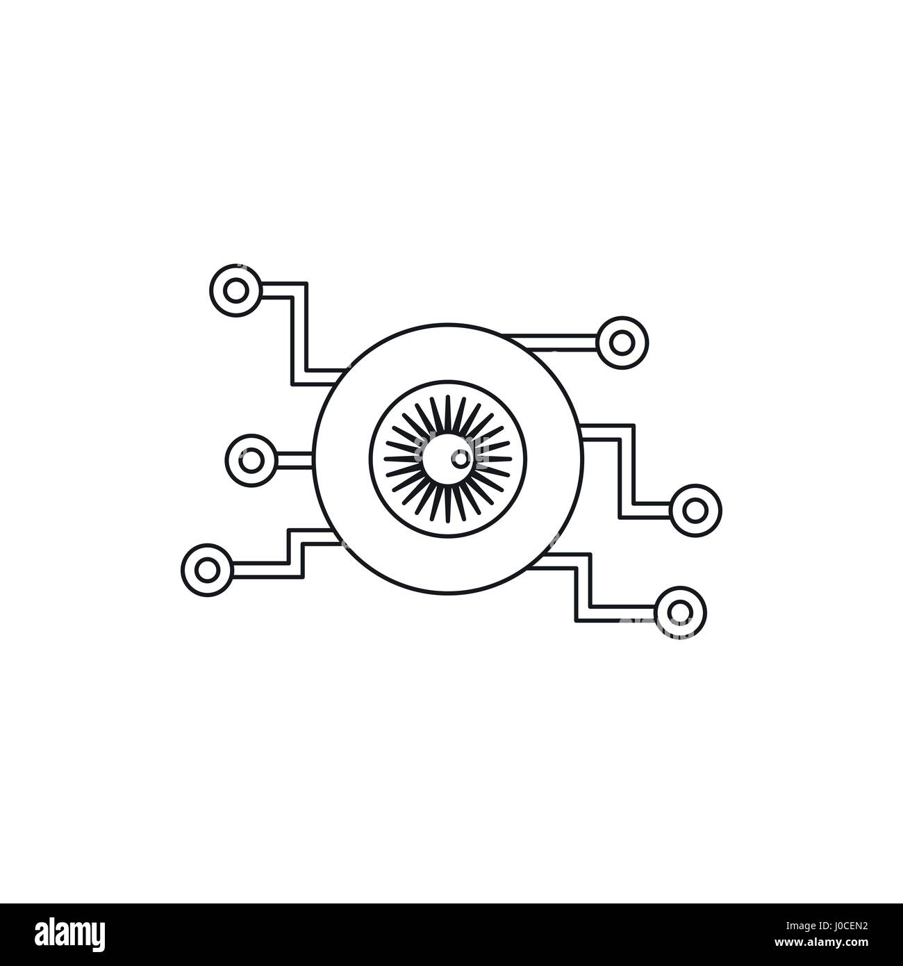Cyber eye symbol icon, outline style Stock Vector Image & Art - Alamy