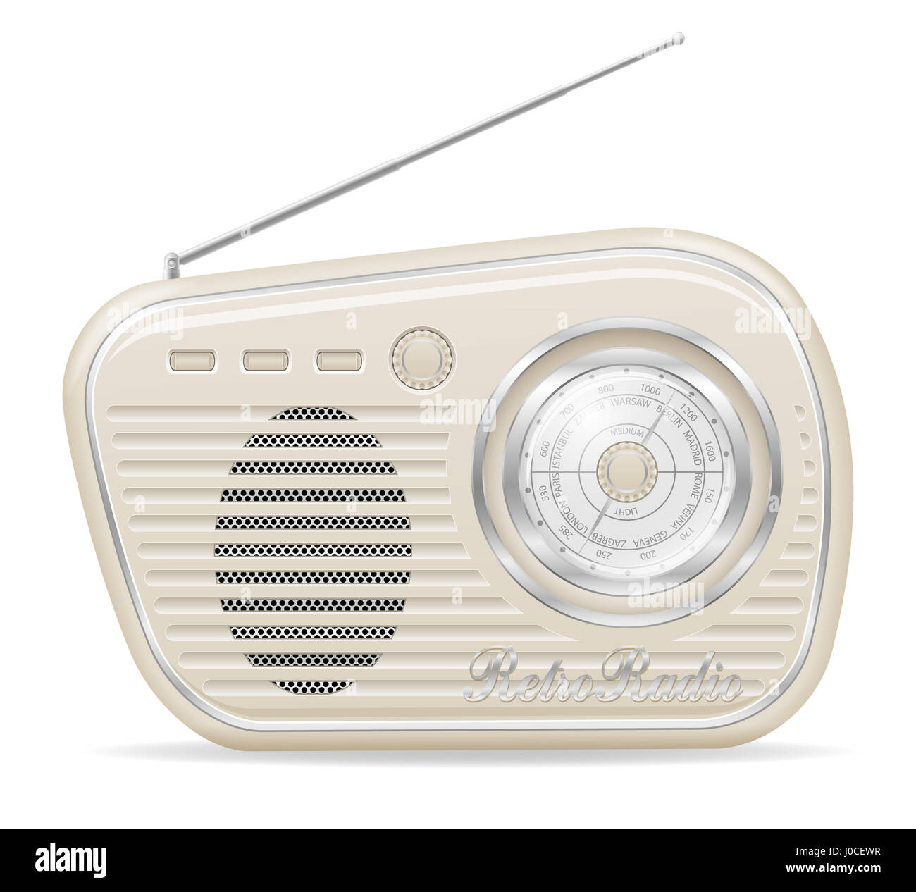 radio old retro vintage icon stock vector illustration isolated on gray ...