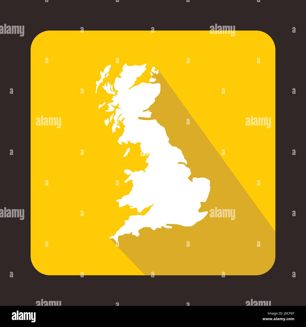 White map of United Kingdom icon, flat style Stock Vector Image & Art ...