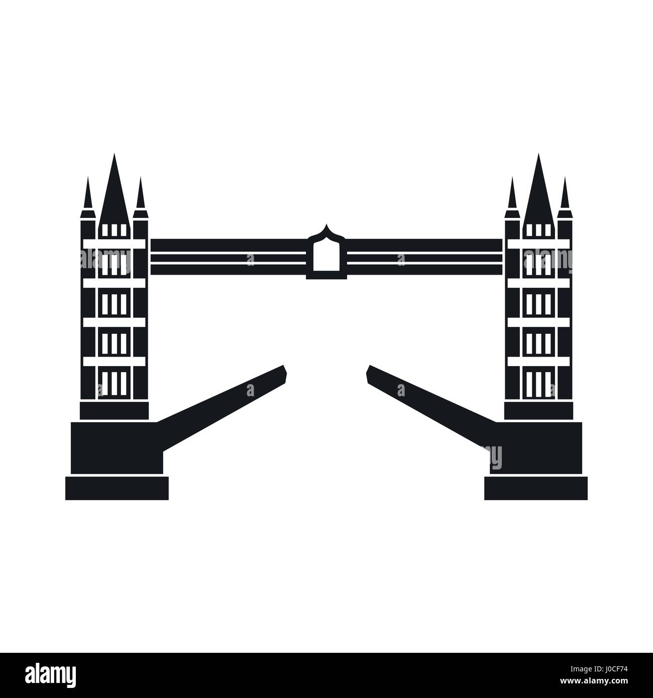 Tower bridge icon, simple style Stock Vector Image & Art - Alamy