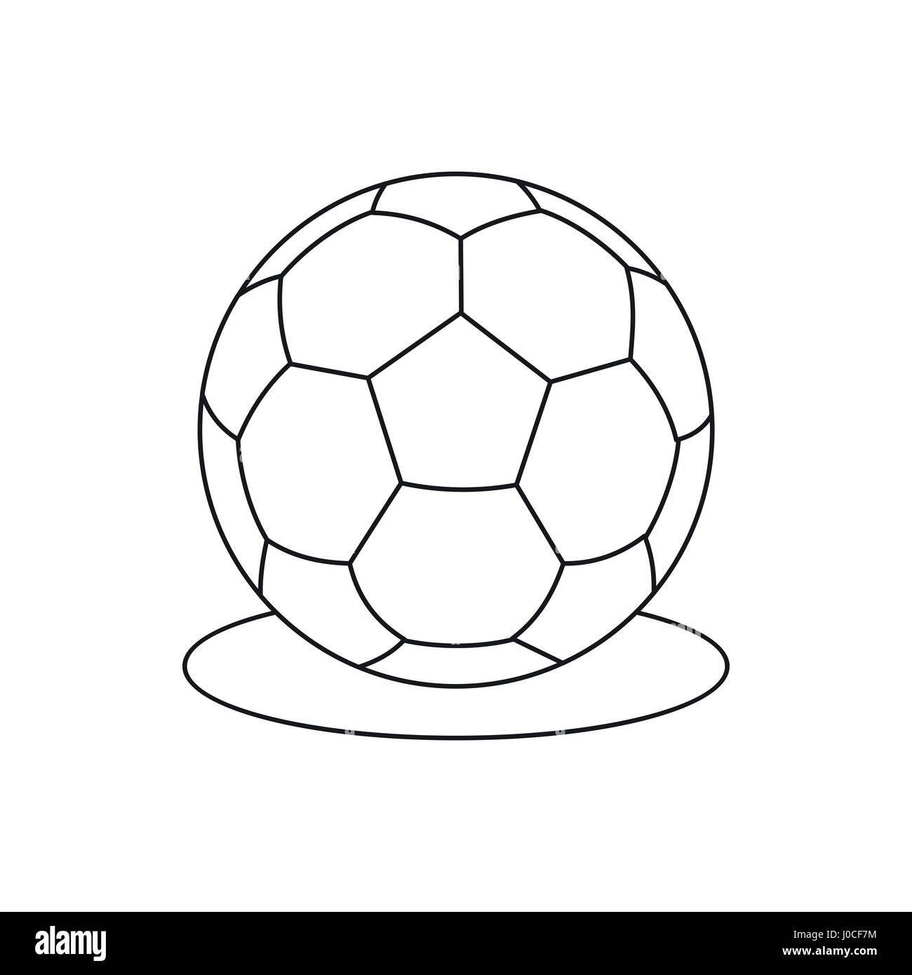 Soccer ball icon, outline style Stock Vector Image & Art - Alamy