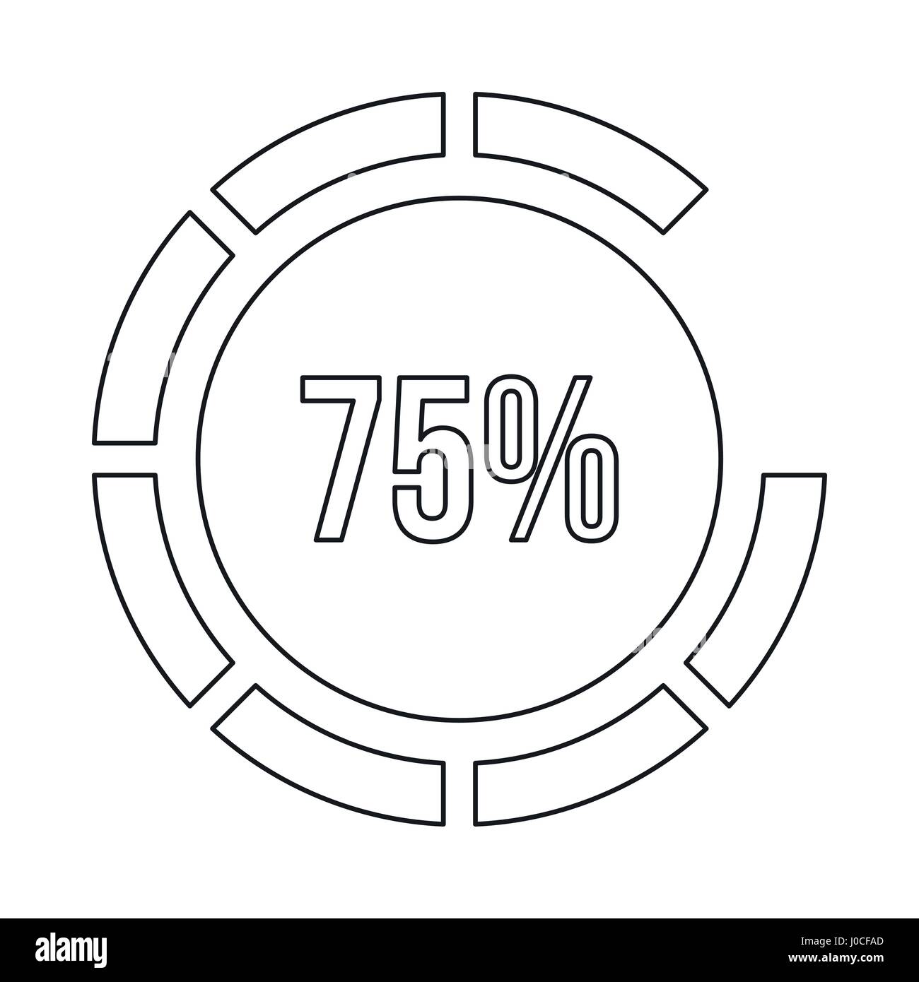 Sign 75 load icon, outline style Stock Vector Image & Art - Alamy