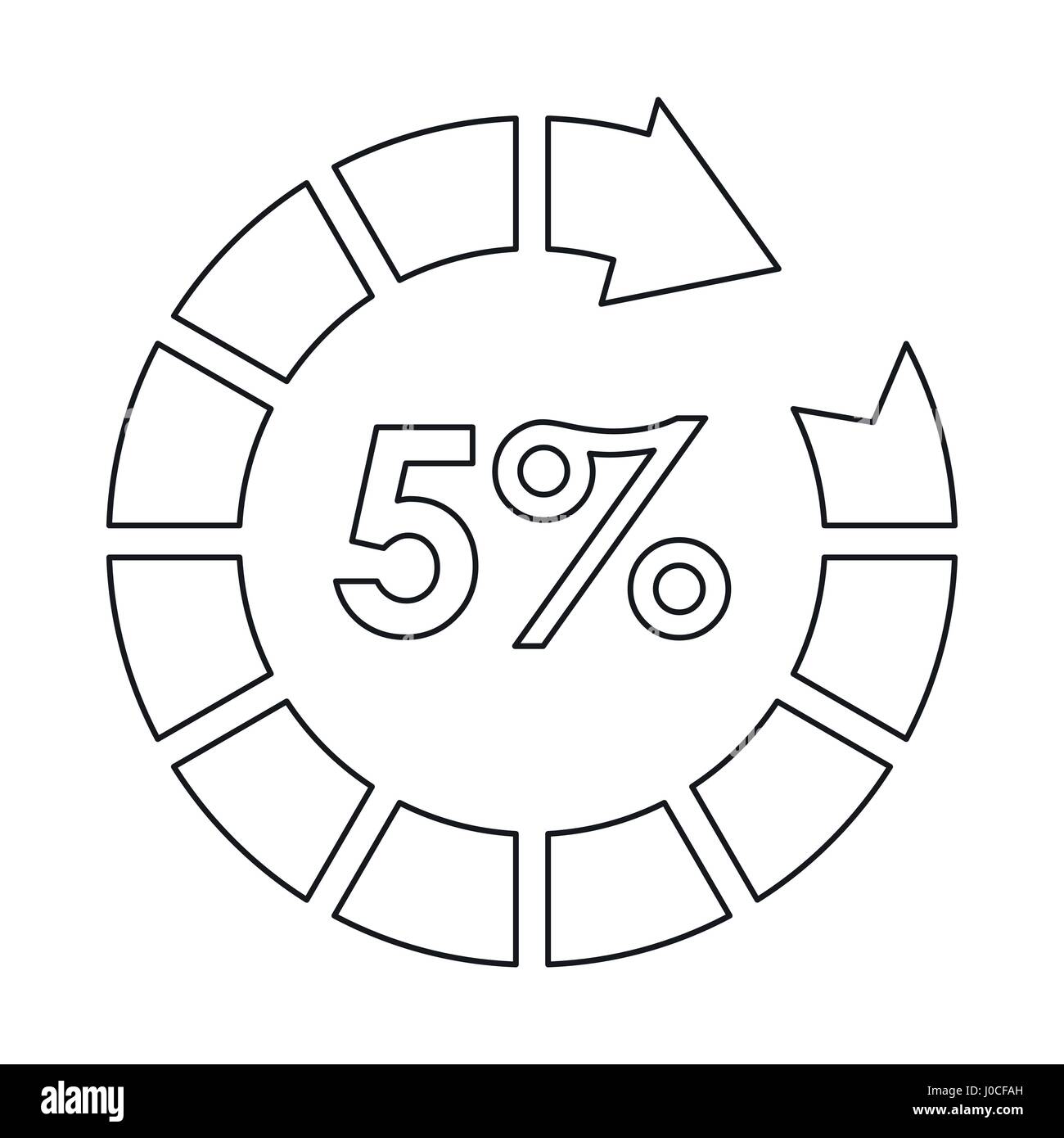 Sign 5 load icon, outline style Stock Vector Image & Art - Alamy