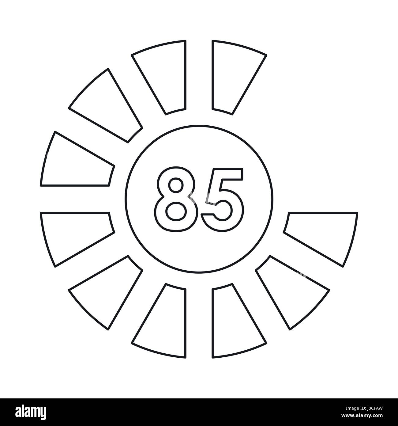 Sign 85 load icon, outline style Stock Vector Image & Art - Alamy