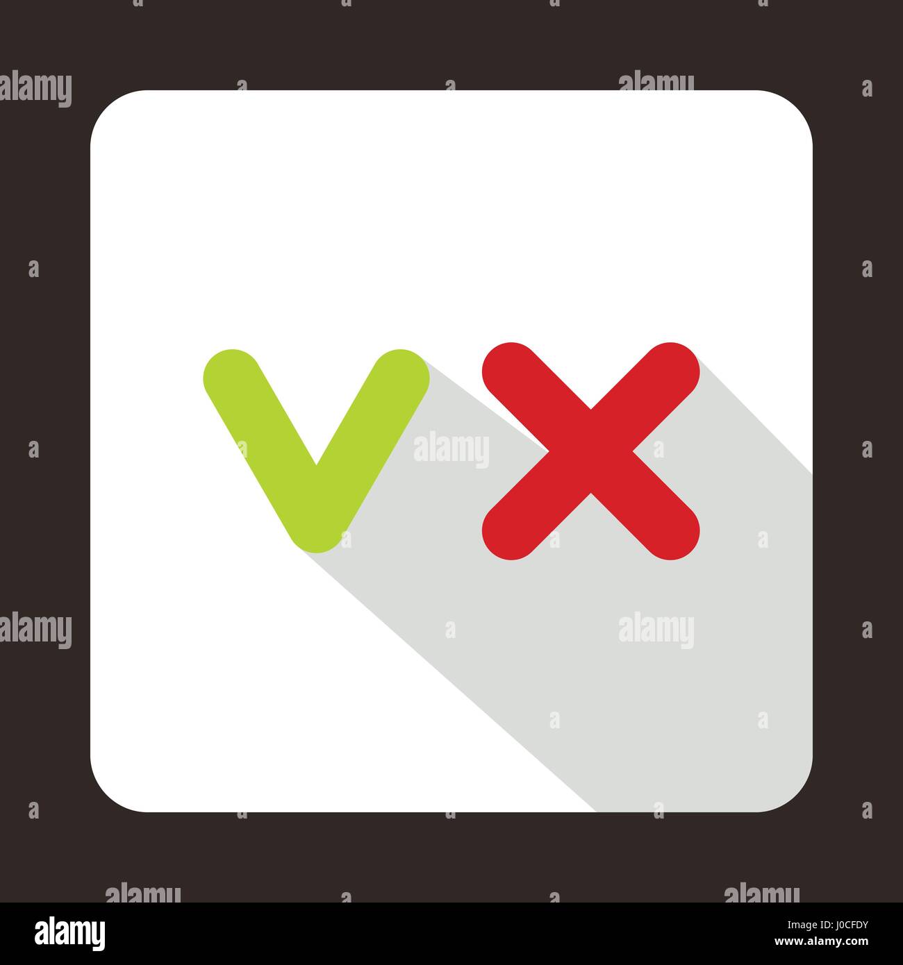 Green tick and red cross icon, flat style Stock Vector Image & Art - Alamy