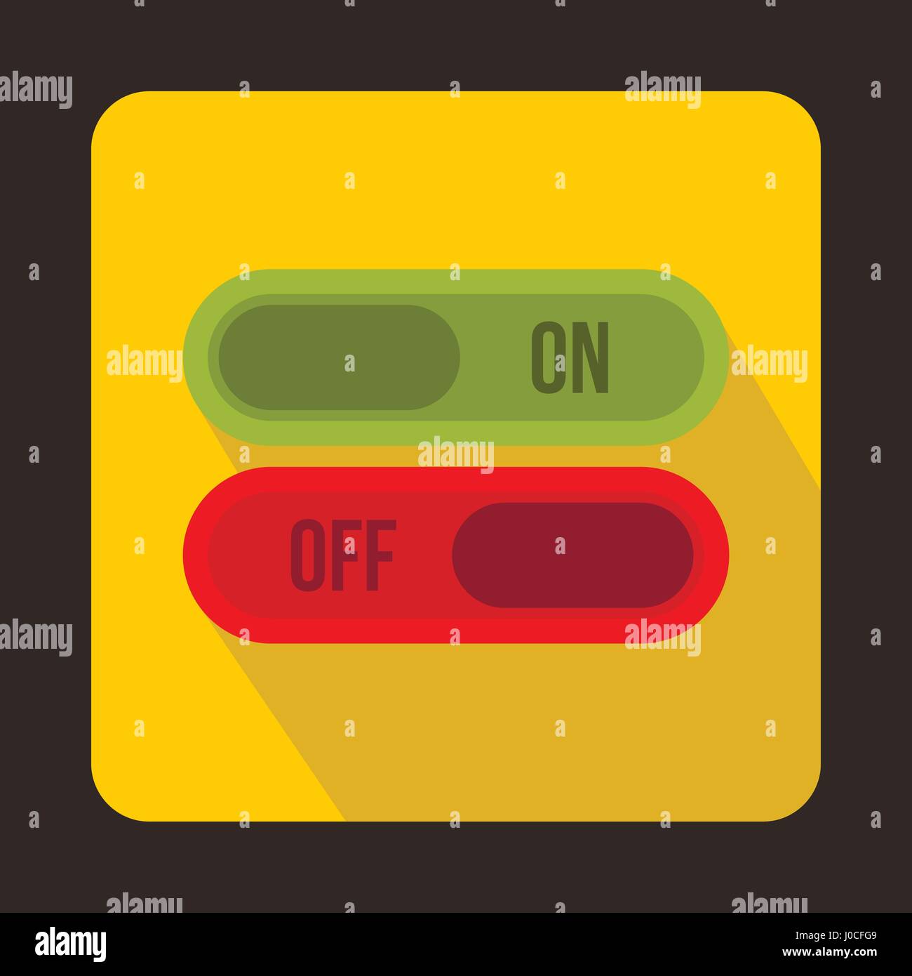 Yes and No button icon, flat style Stock Vector Image & Art - Alamy