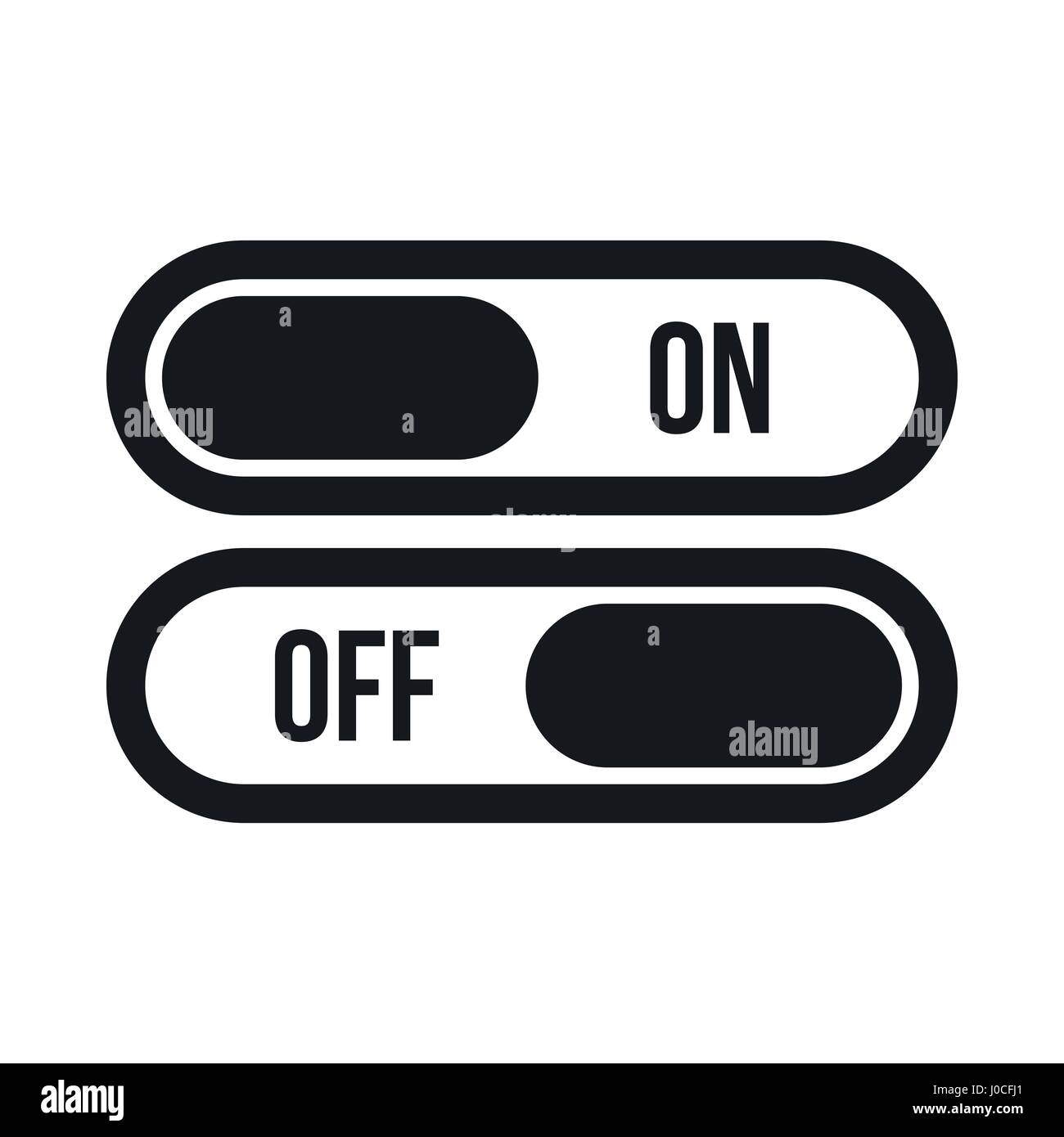 Button on and off icon, simple style Stock Vector Image & Art - Alamy