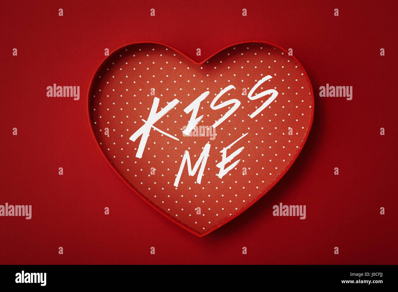 Kiss writing on heart hi-res stock photography and images - Alamy