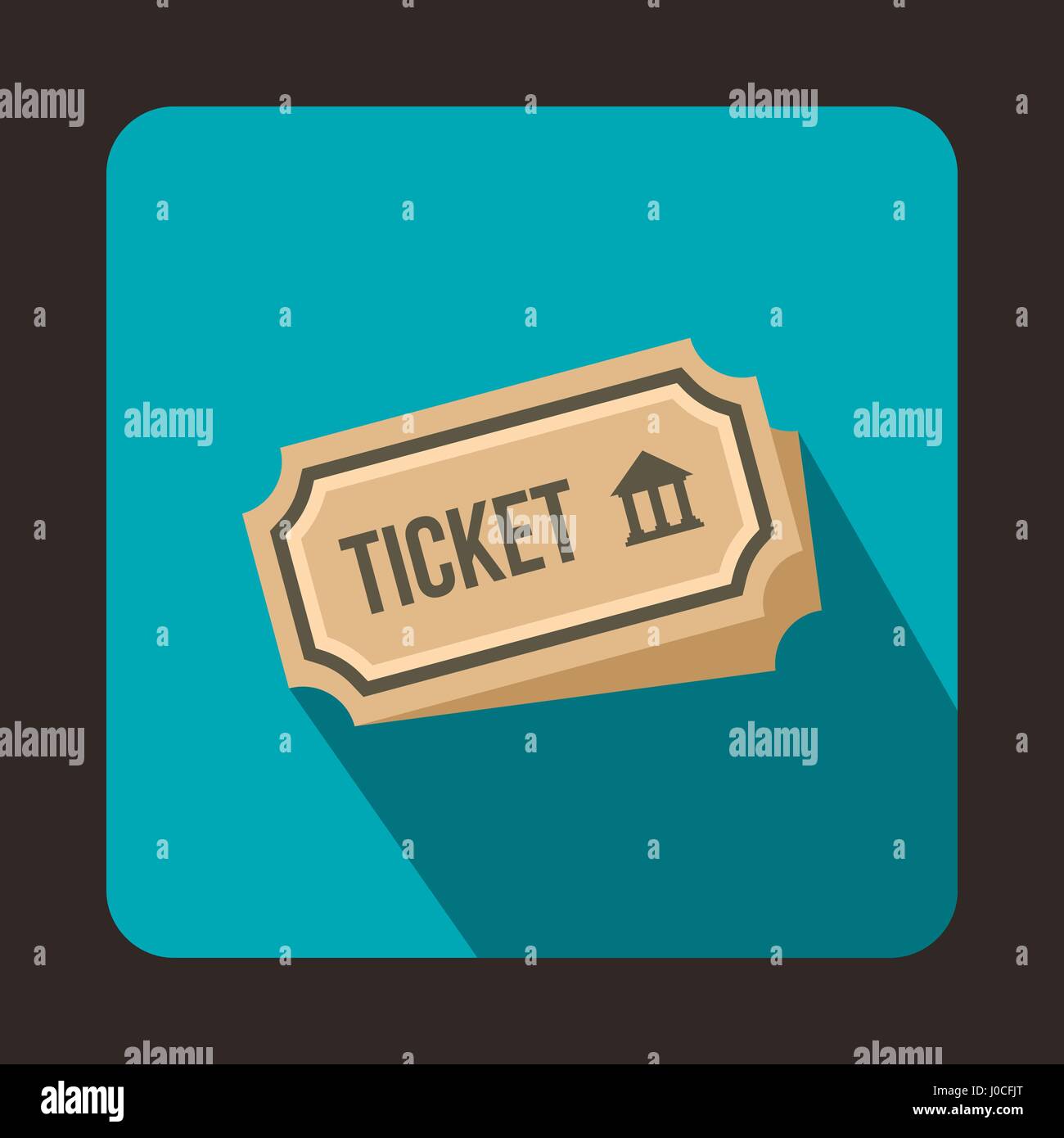 Museum ticket icon, flat style Stock Vector Image & Art - Alamy