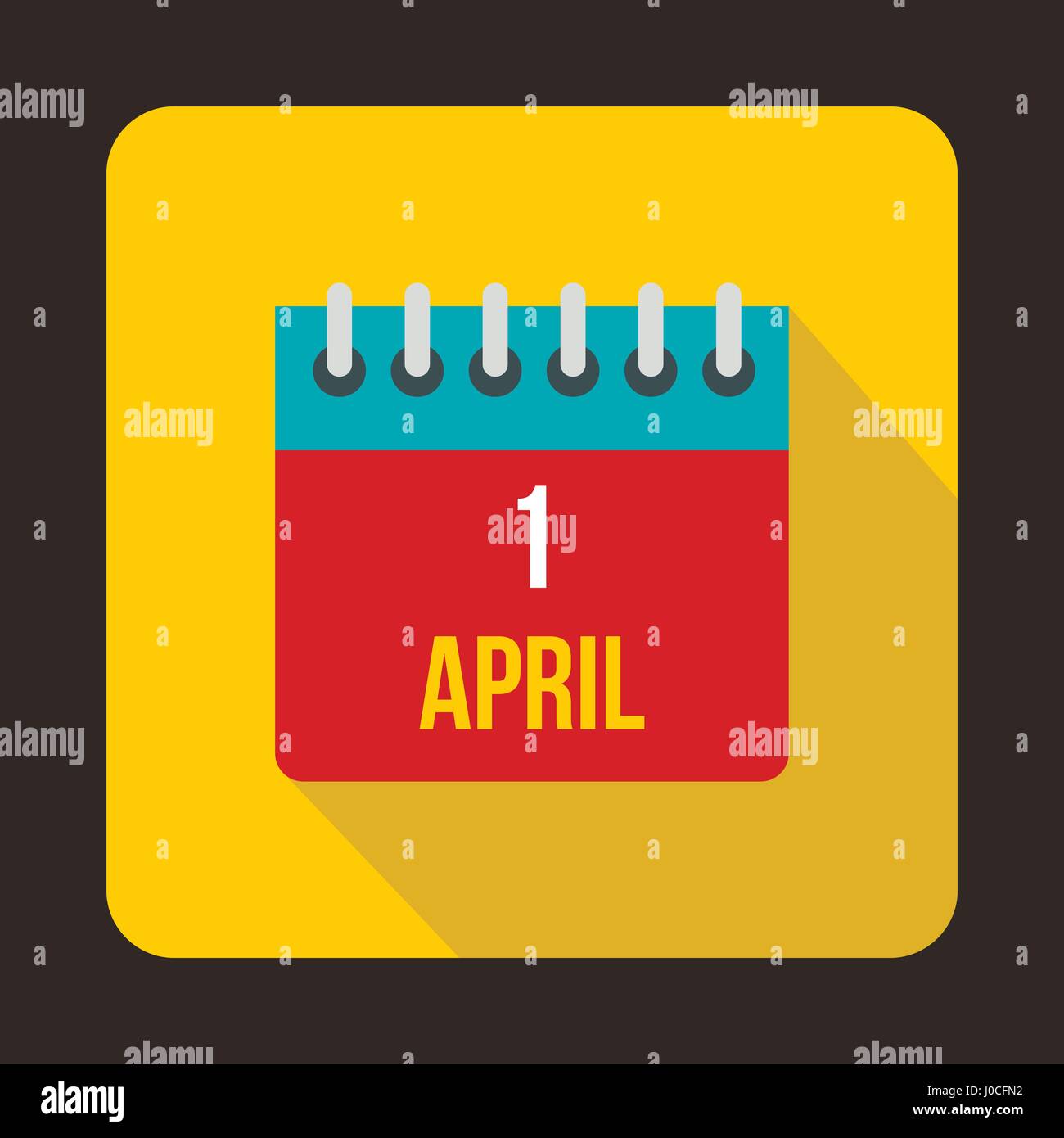 April 1, April Fools Day calendar icon, flat style Stock Vector Image ...