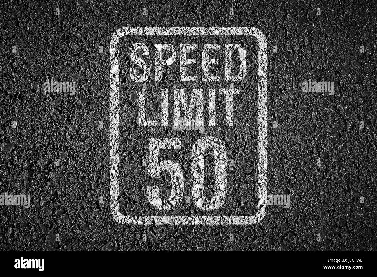 Speed limit sign white black hi-res stock photography and images - Alamy