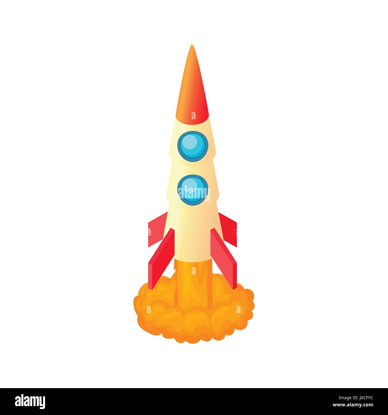 Aircraft rocket icon, cartoon style Stock Vector Image & Art - Alamy