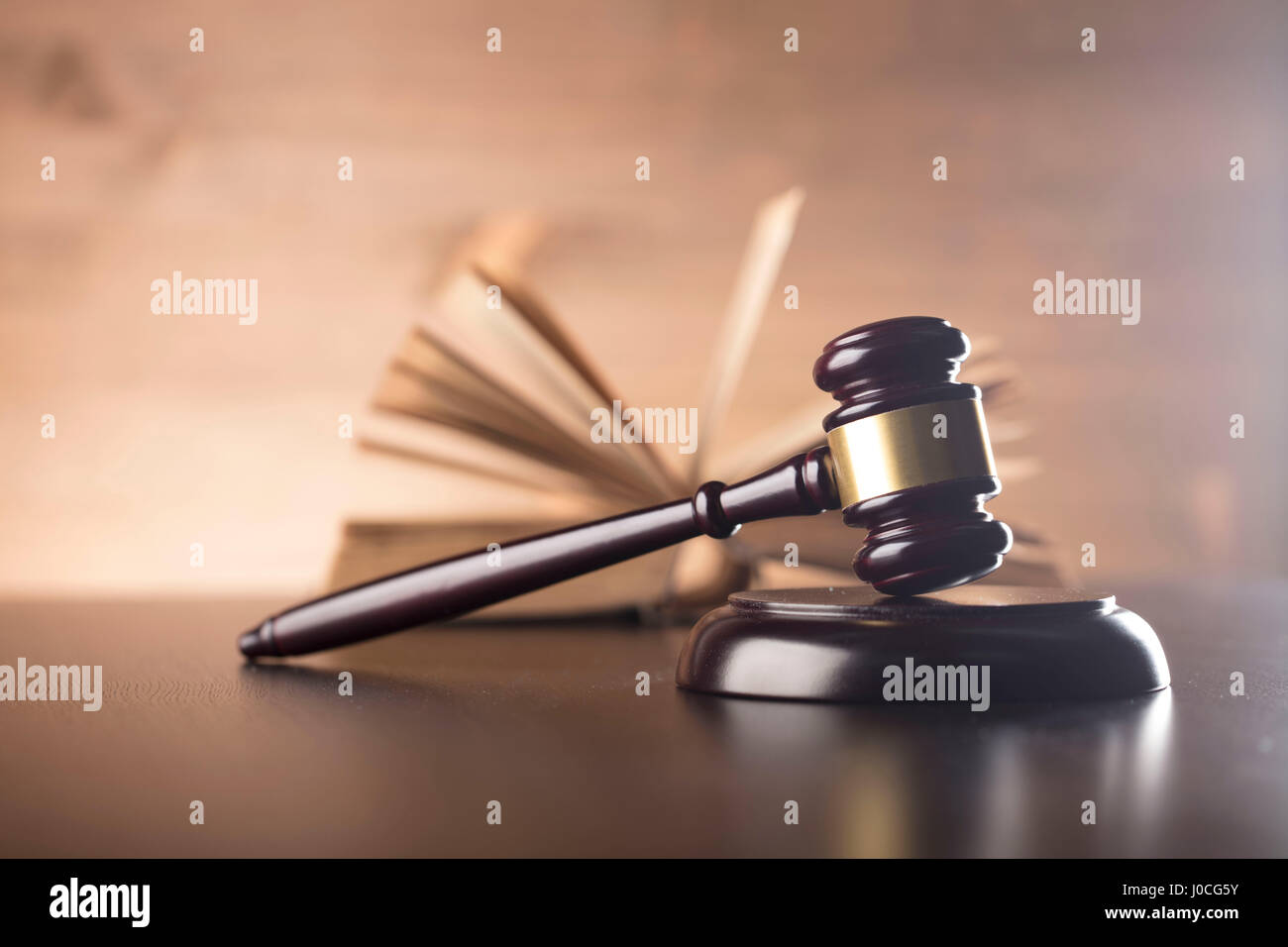 Law and justice theme. Gavel of judge Stock Photo - Alamy