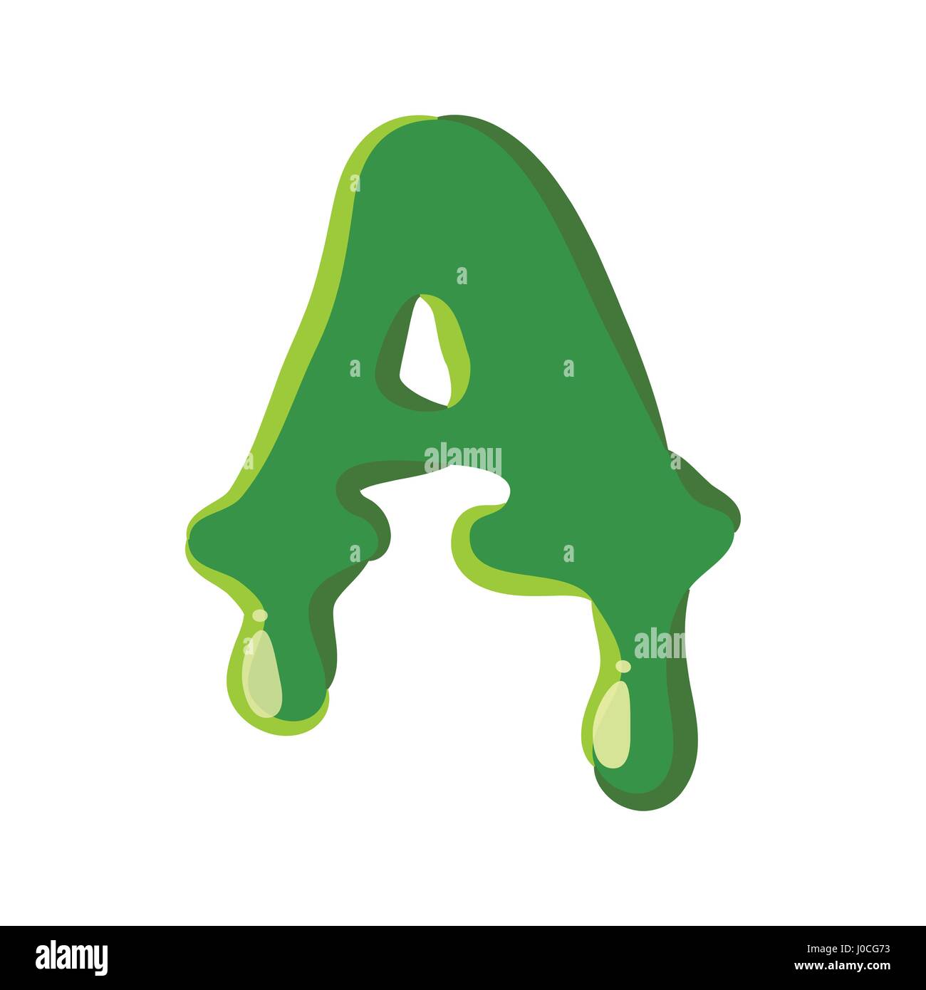 Letter A made of green slime Stock Vector Image & Art - Alamy