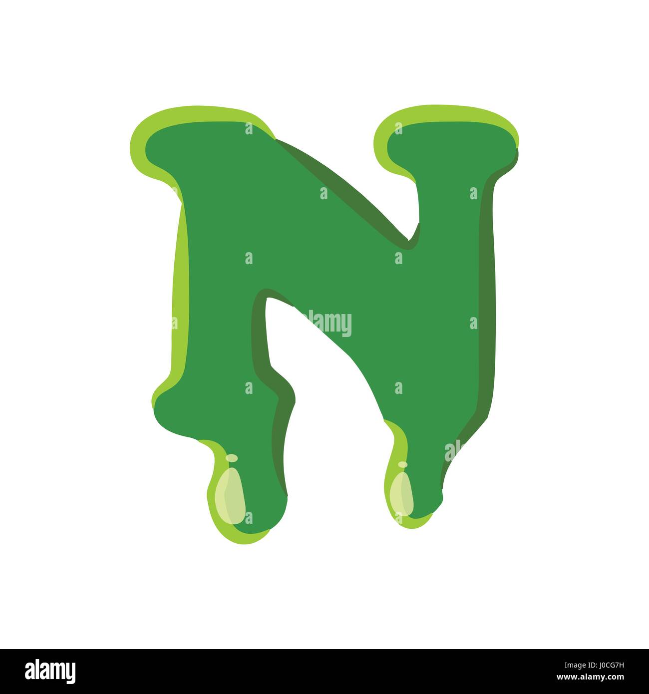 Letter N made of green slime Stock Vector Image & Art - Alamy