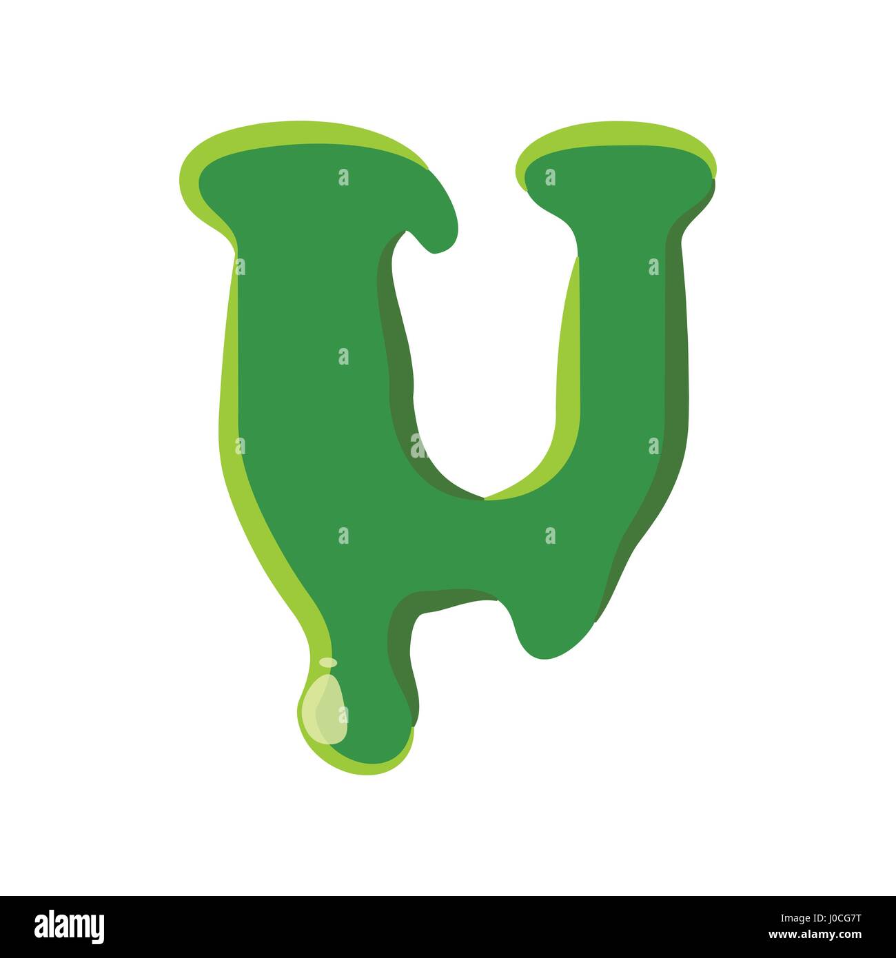 Letter U made of green slime Stock Vector Image & Art - Alamy