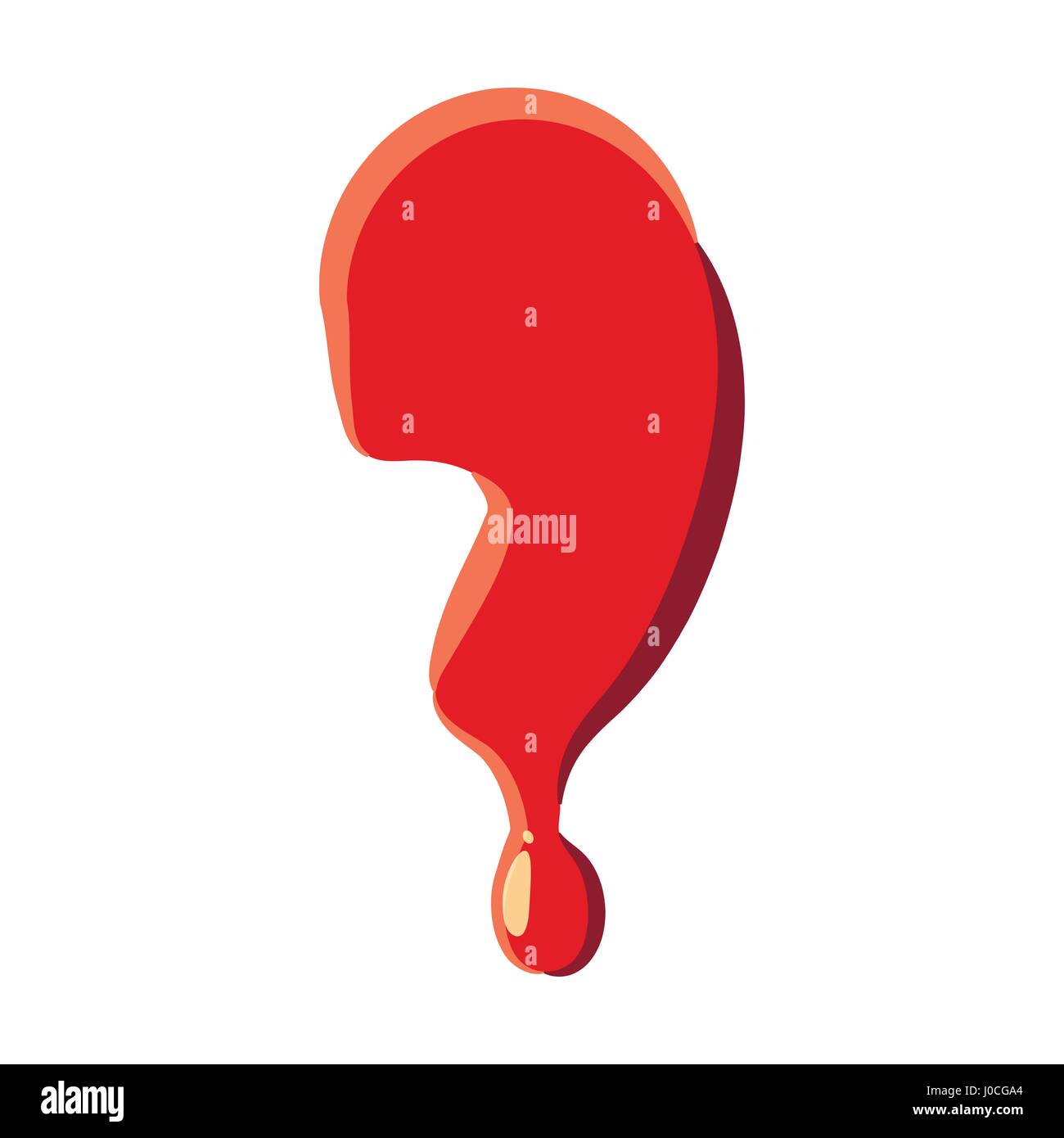 Comma punctuation mark isolated, white background Stock Vector Image ...