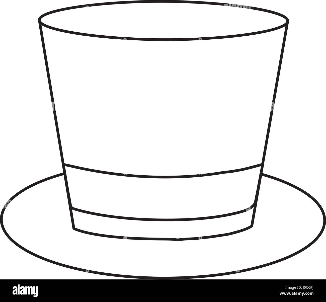 Black Top Hat Coloring Page