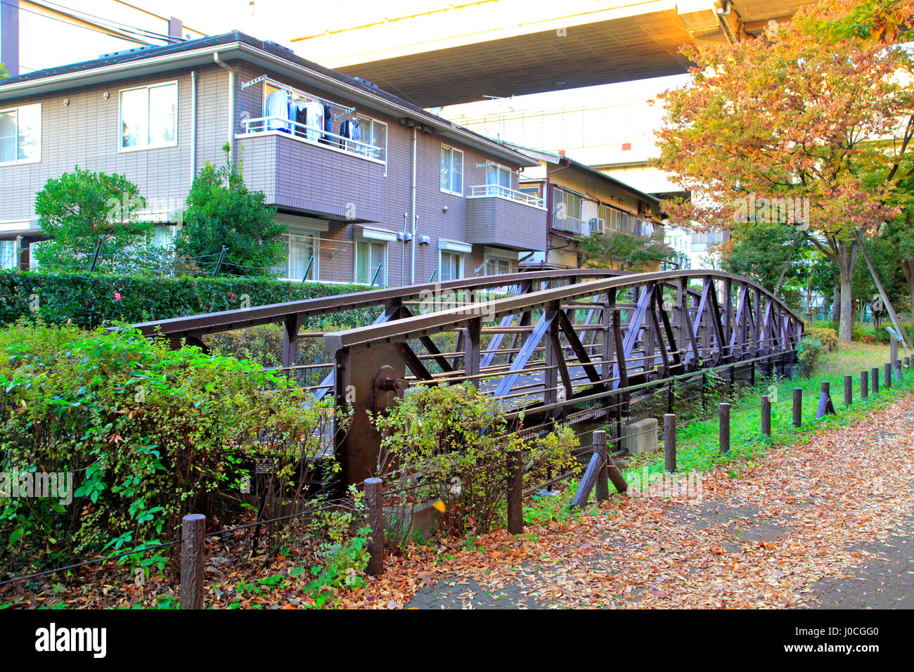 Former Nitta Bashi Bridge Preserved Alongside of Promenade Near ...