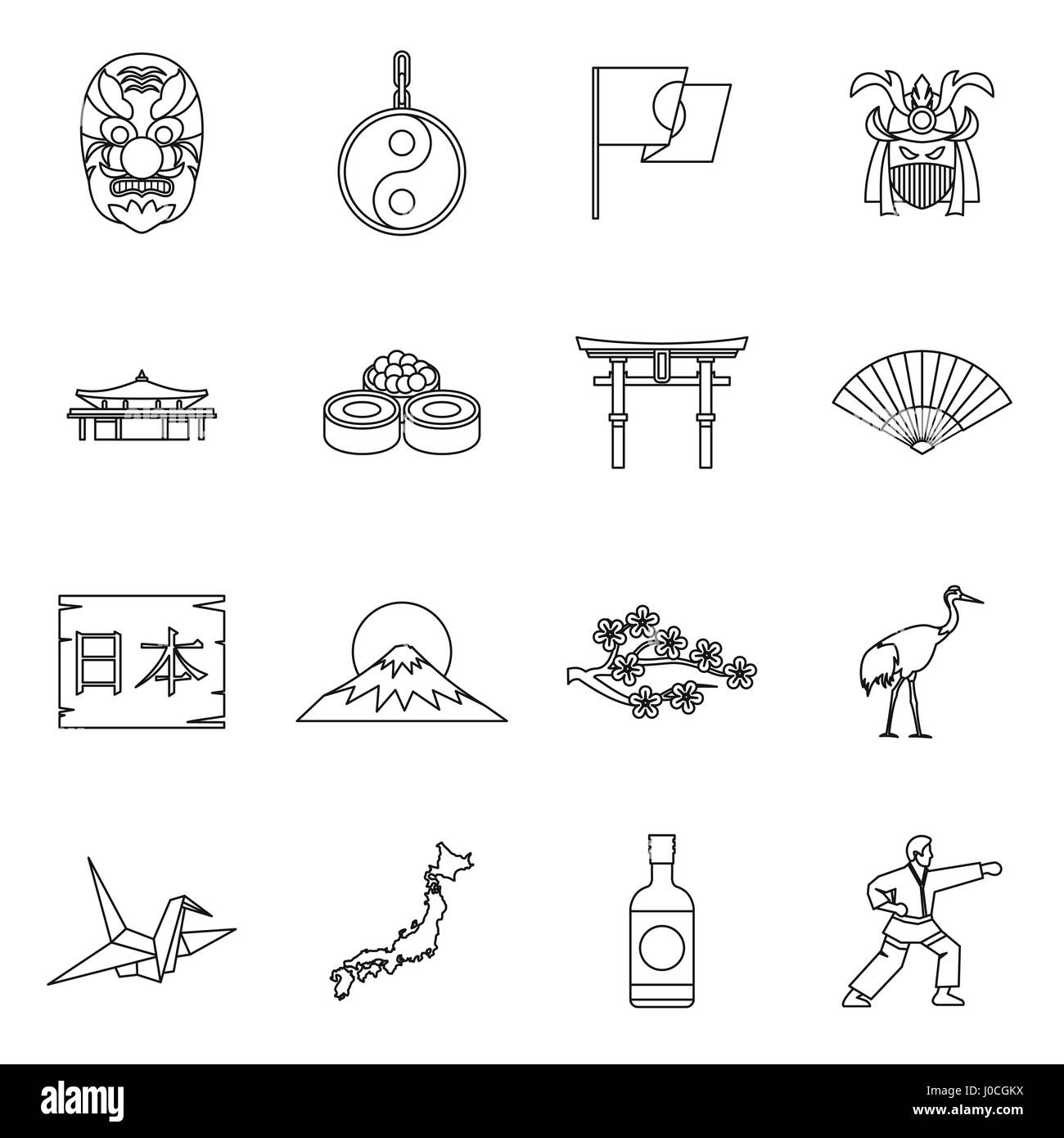 Outline Map Japan High Resolution Stock Photography and Images - Alamy