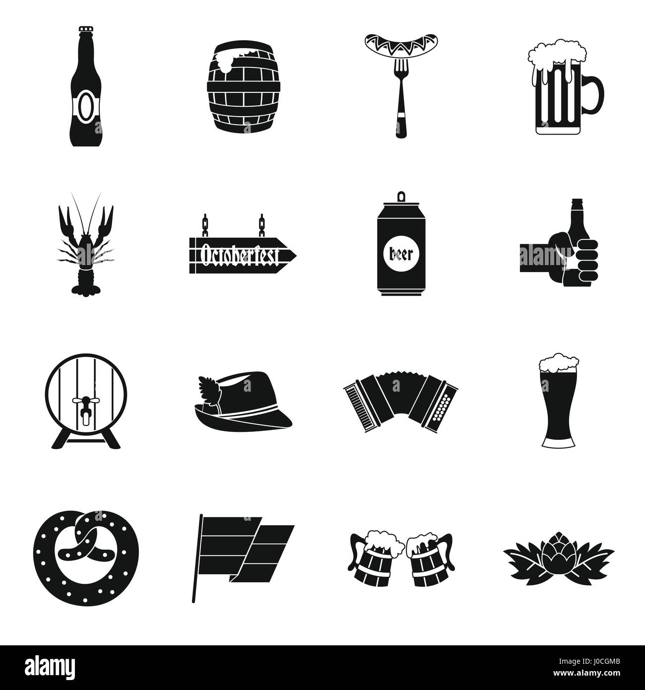 Icons oktoberfest celebration Cut Out Stock Images & Pictures - Alamy