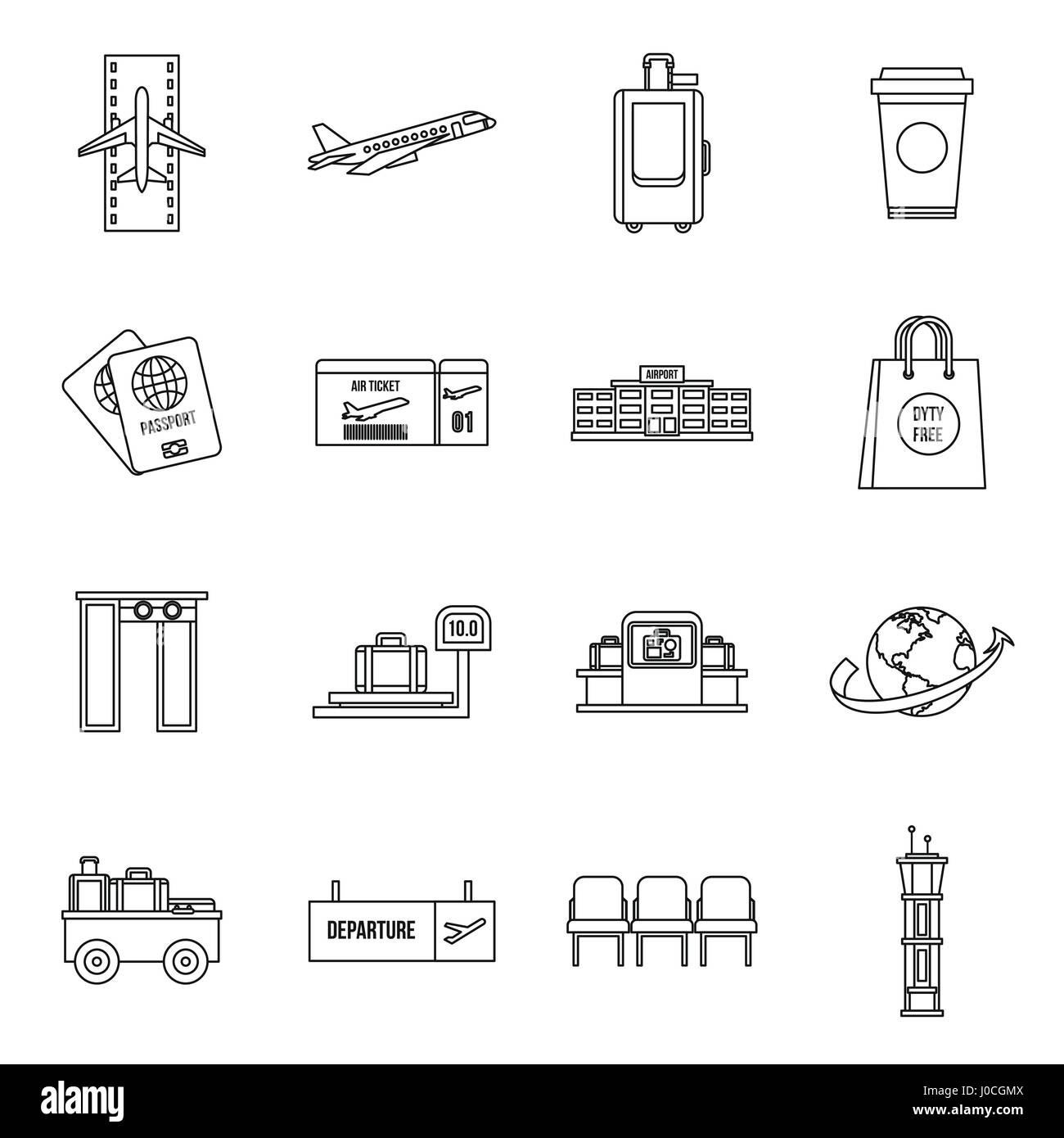 Airport icons set, outline style Stock Vector Image & Art - Alamy Airport icons set, outline style Stock Vector Image & Art - Alamy