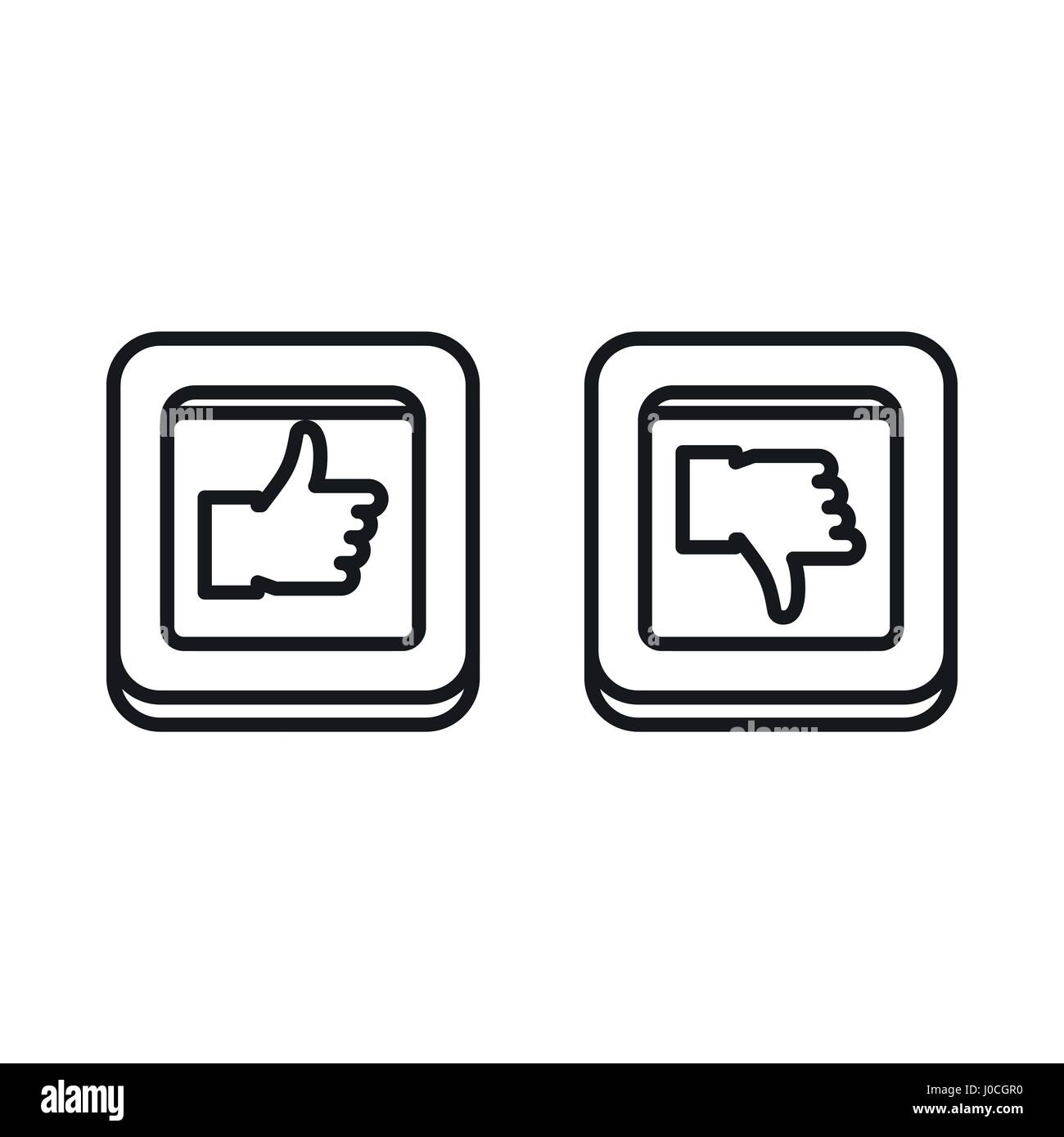 Thumbs up down buttons icon hi-res stock photography and images - Alamy