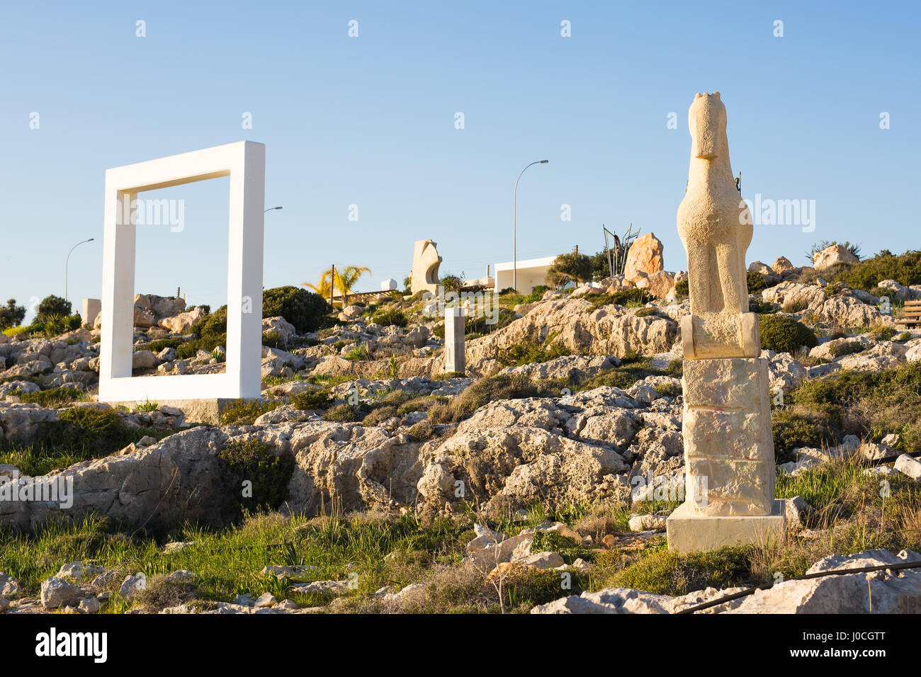 Aya Napa, Cyprus - February 17, 2017: Cyprus island, the International ...
