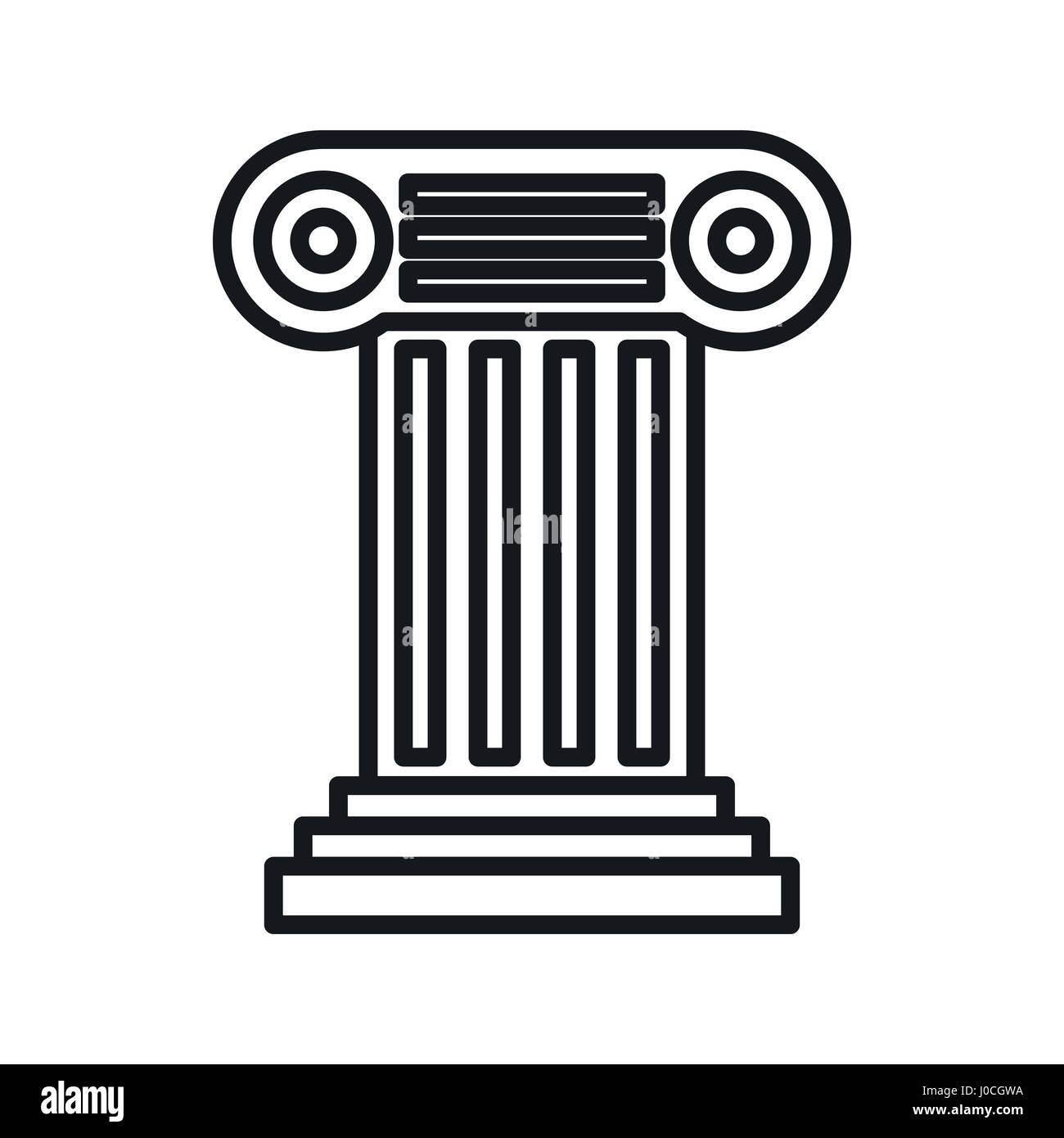 Ancient Ionic pillar icon, outline style Stock Vector Image & Art - Alamy