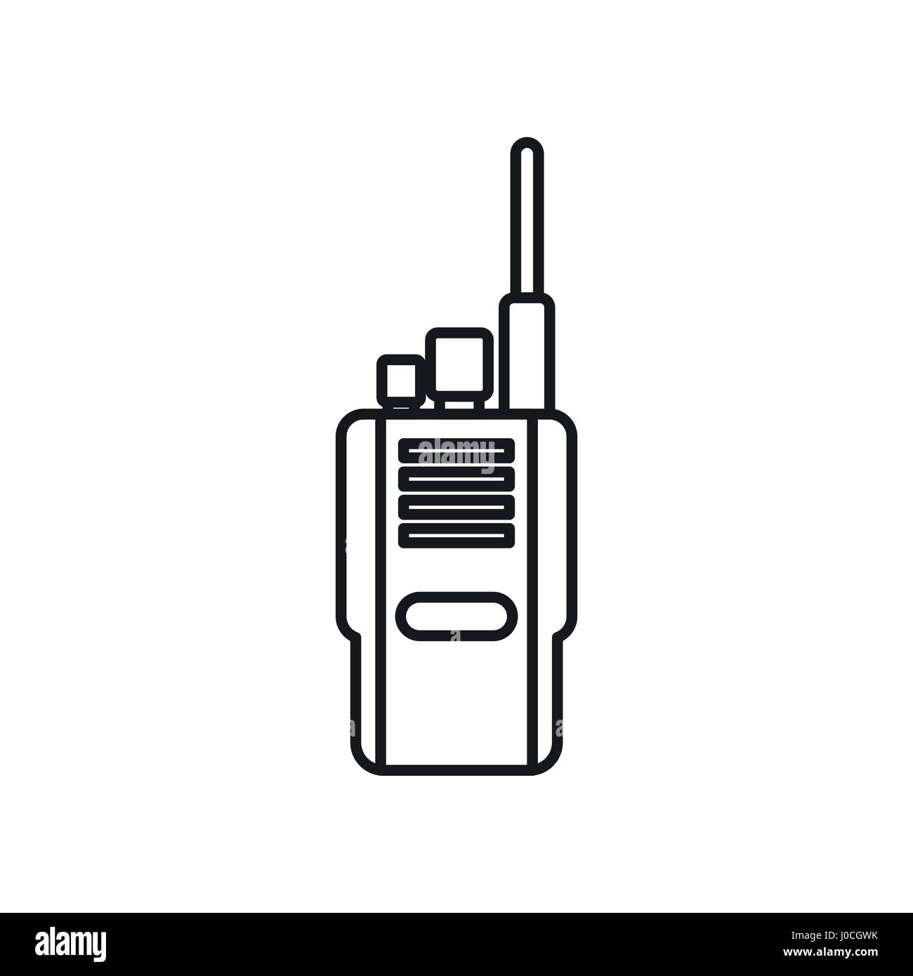 Portable radio transceiver icon, outline style Stock Vector Image & Art ...