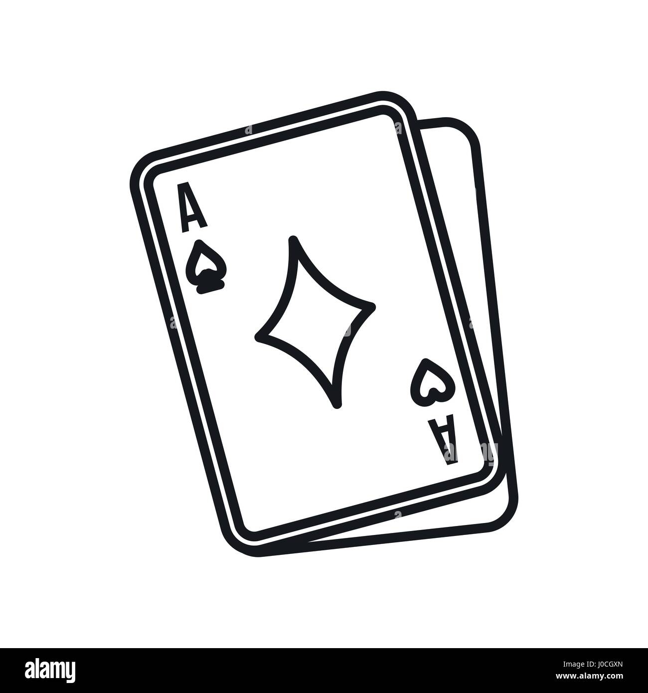 Ace icon in outline style Stock Vector Image & Art - Alamy