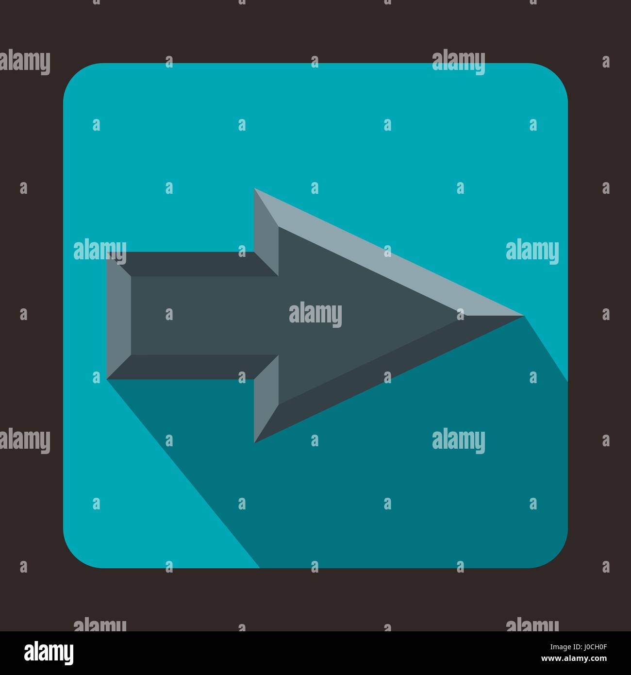 Gray arrow icon, flat style Stock Vector Image & Art - Alamy