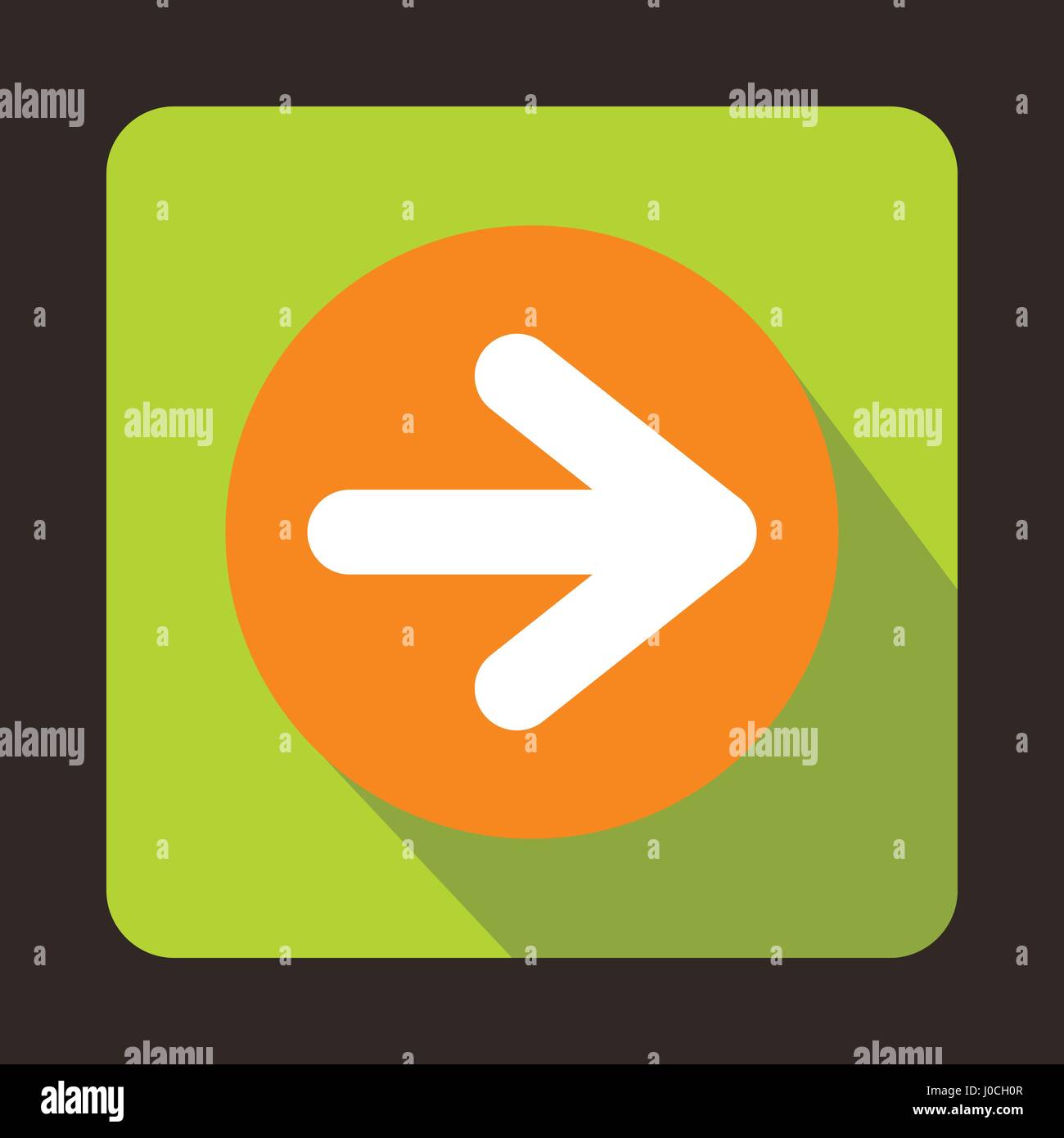 White right arrow icon, flat style Stock Vector Image & Art - Alamy
