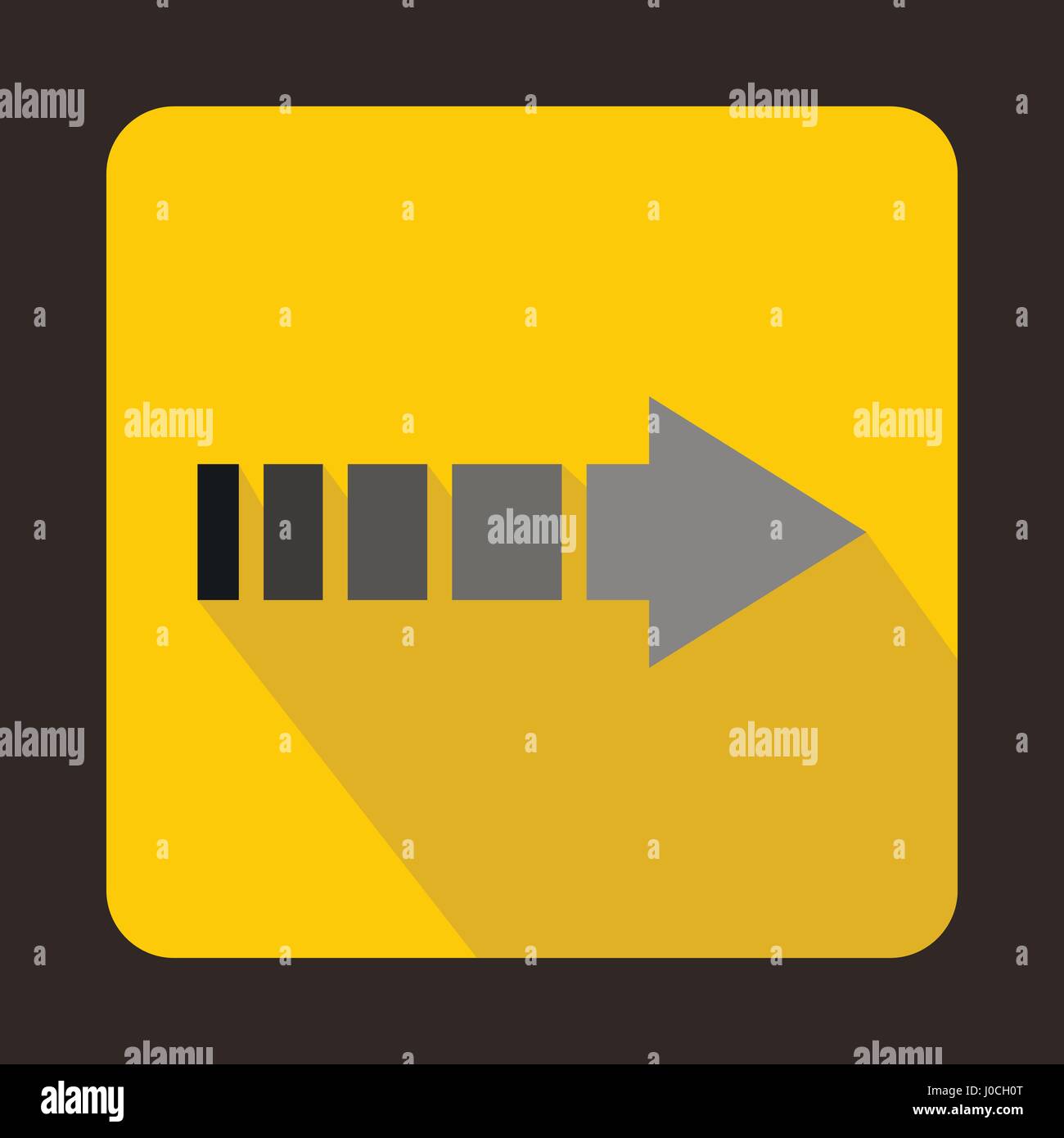 Striped arrow icon, flat style Stock Vector Image & Art - Alamy