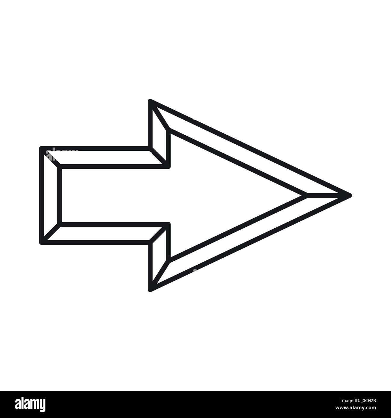 Arrow icon in outline style Stock Vector Image & Art - Alamy
