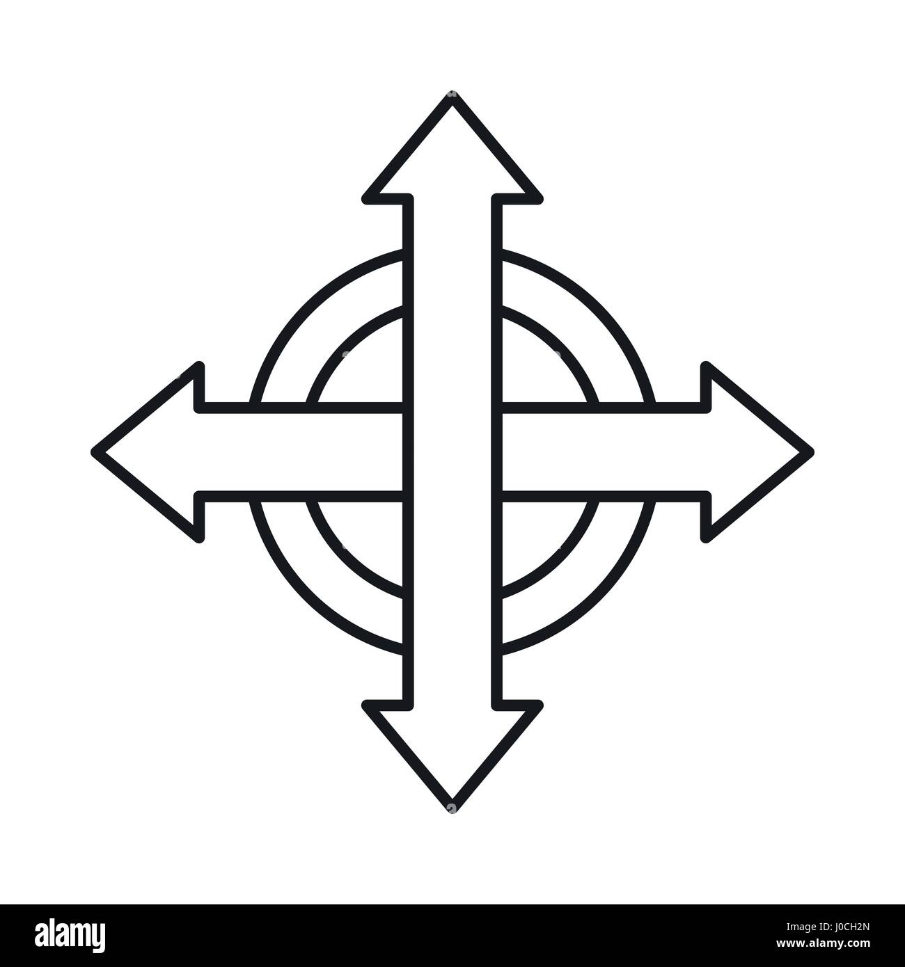 Expand arrows icon, outline style Stock Vector Image & Art - Alamy