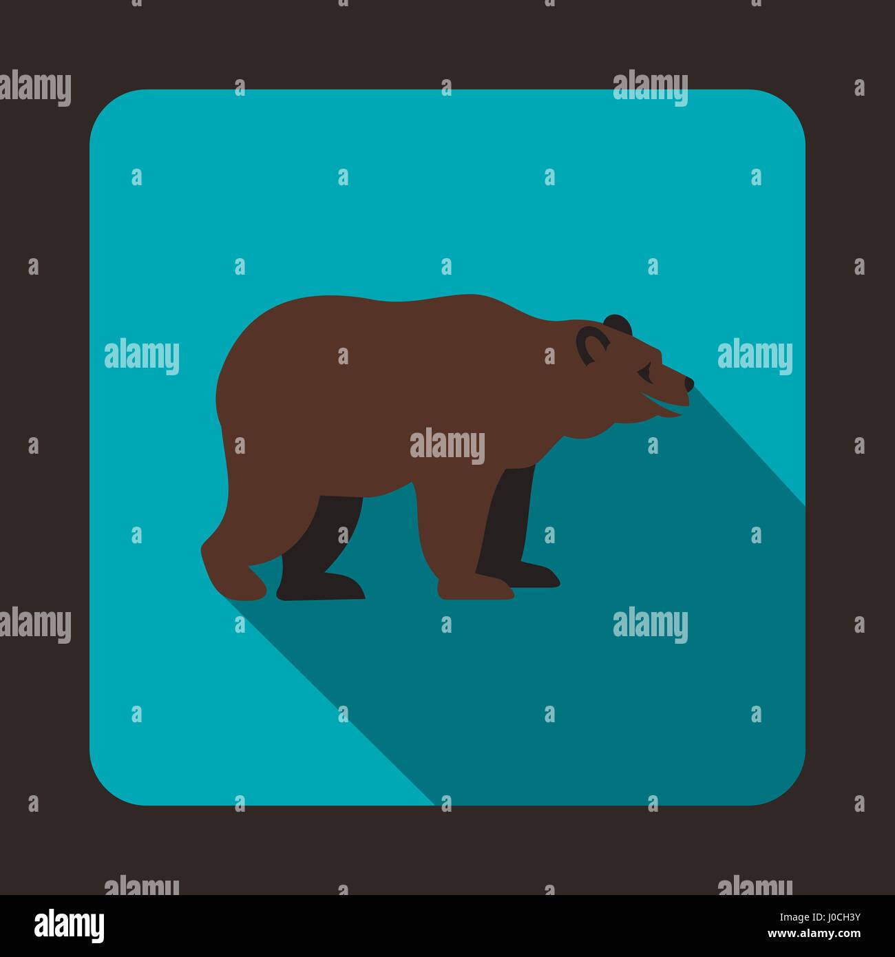 Bear icon, flat style Stock Vector Image & Art - Alamy