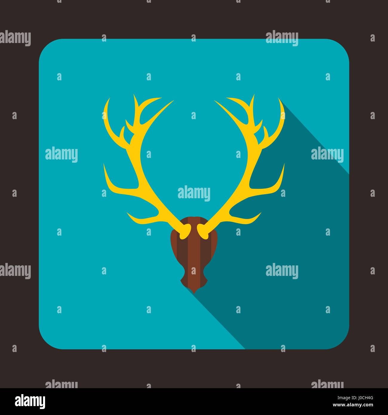 Deer head icon, flat style Stock Vector Image & Art - Alamy