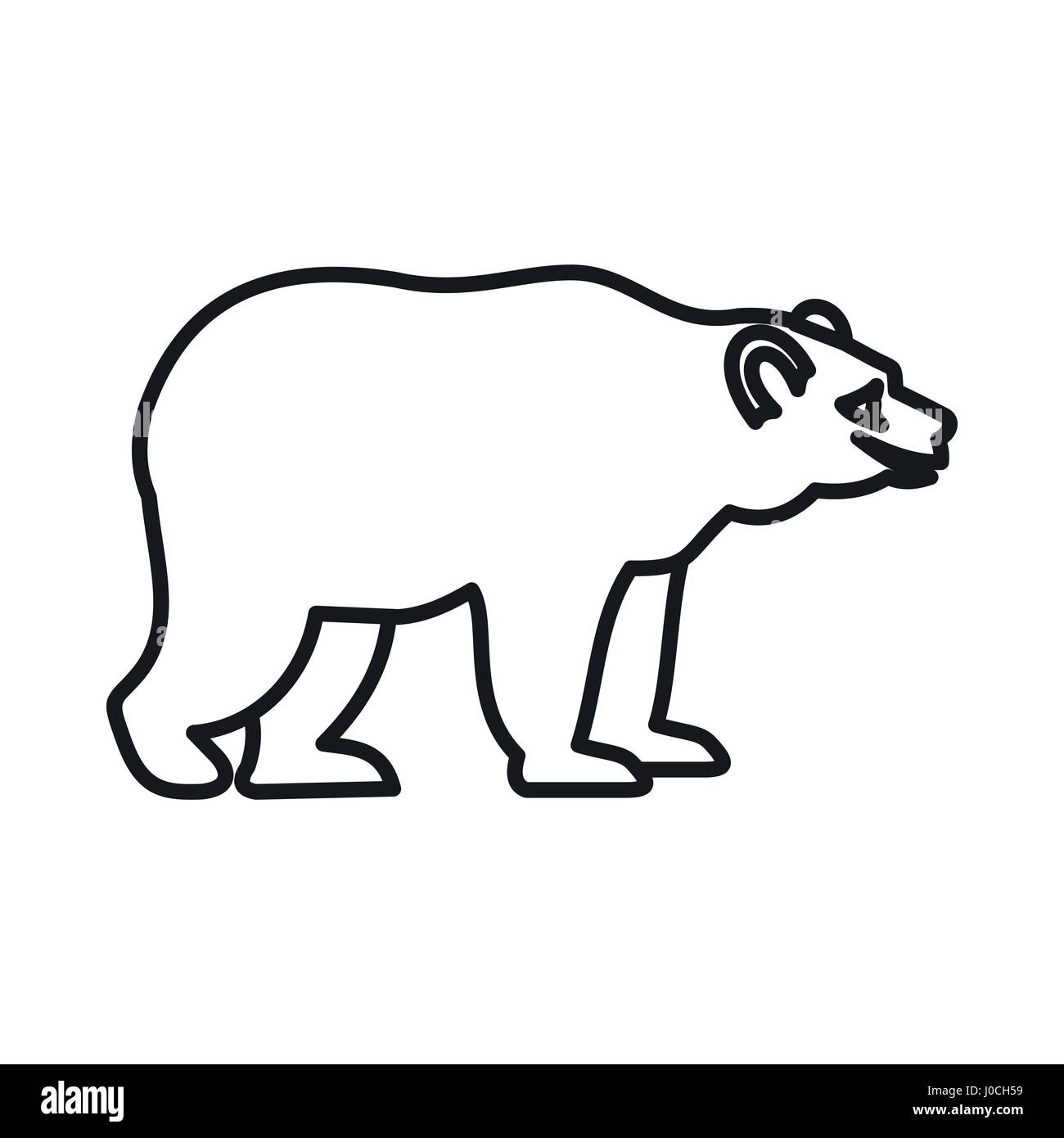 Bear icon in outline style Stock Vector Image & Art - Alamy