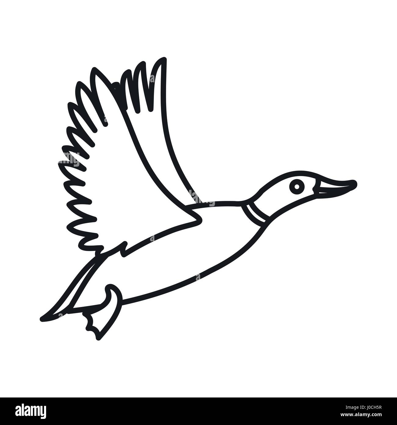 Wild duck icon, outline style Stock Vector Image & Art - Alamy