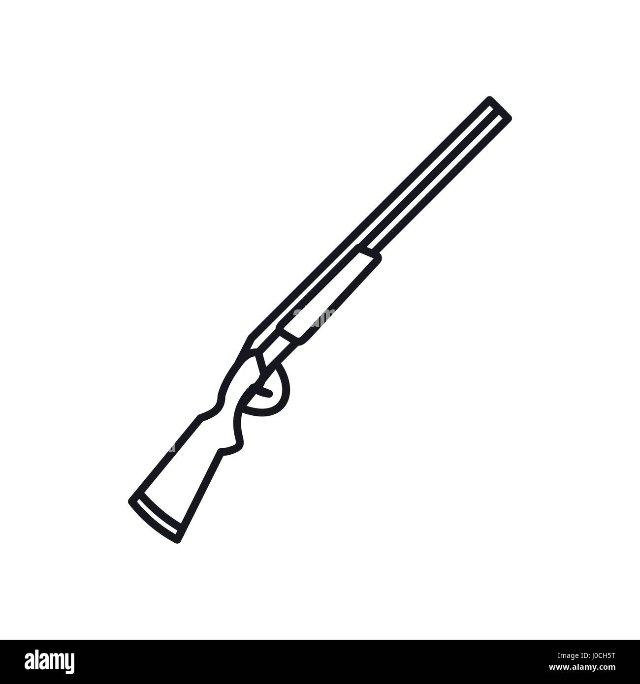 Hunting shotgun icon, outline style Stock Vector Image & Art - Alamy