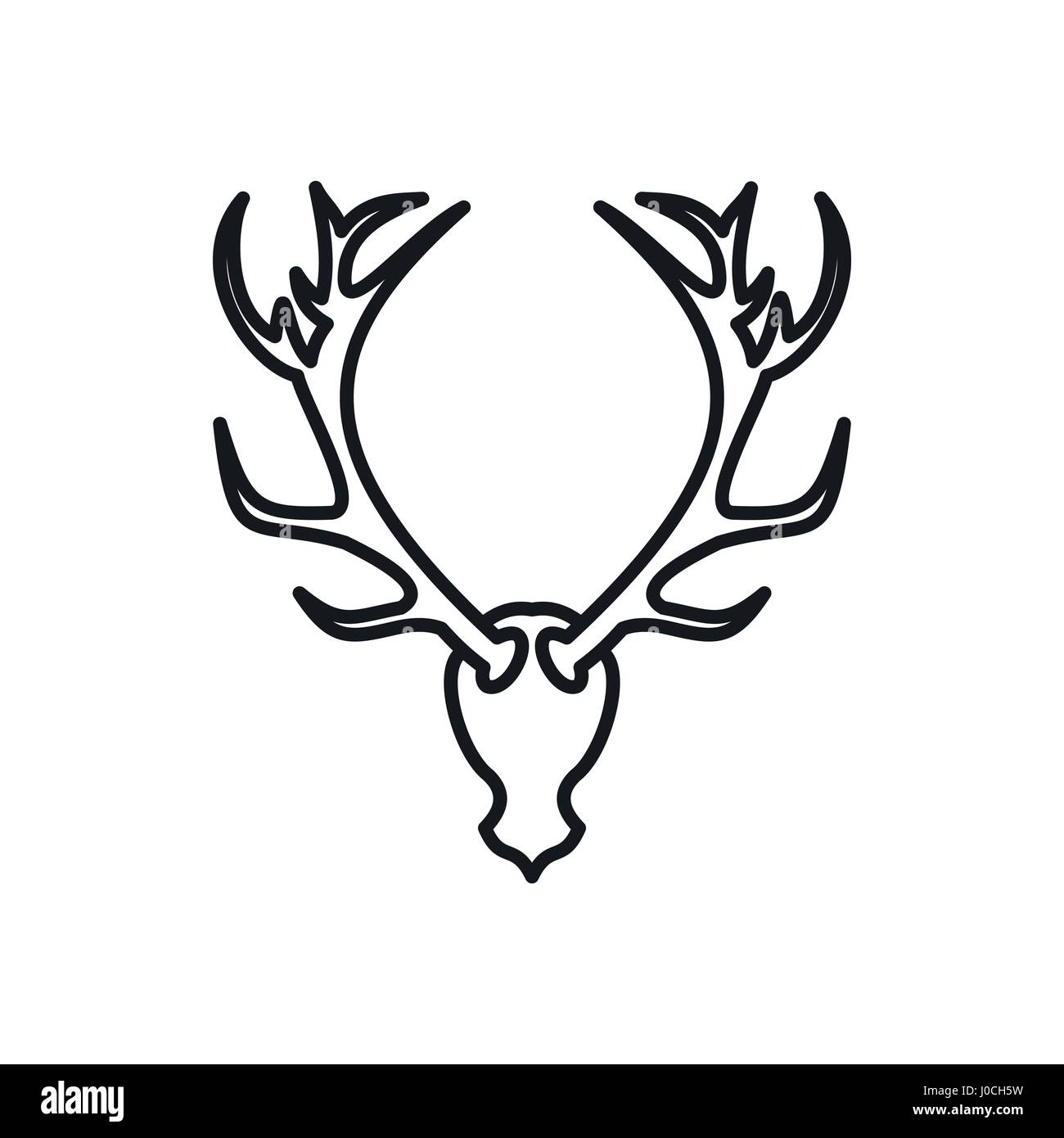 Deer head icon, outline style Stock Vector Image & Art - Alamy