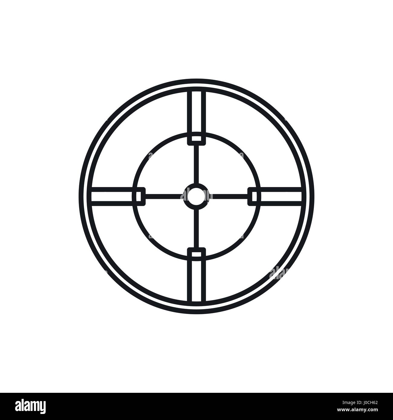 Crosshair reticle icon in outline style Stock Vector Image & Art - Alamy
