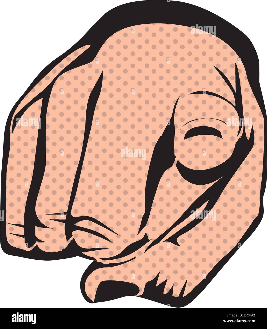 silhouette skin color hand pointing in front Stock Vector Image & Art ...